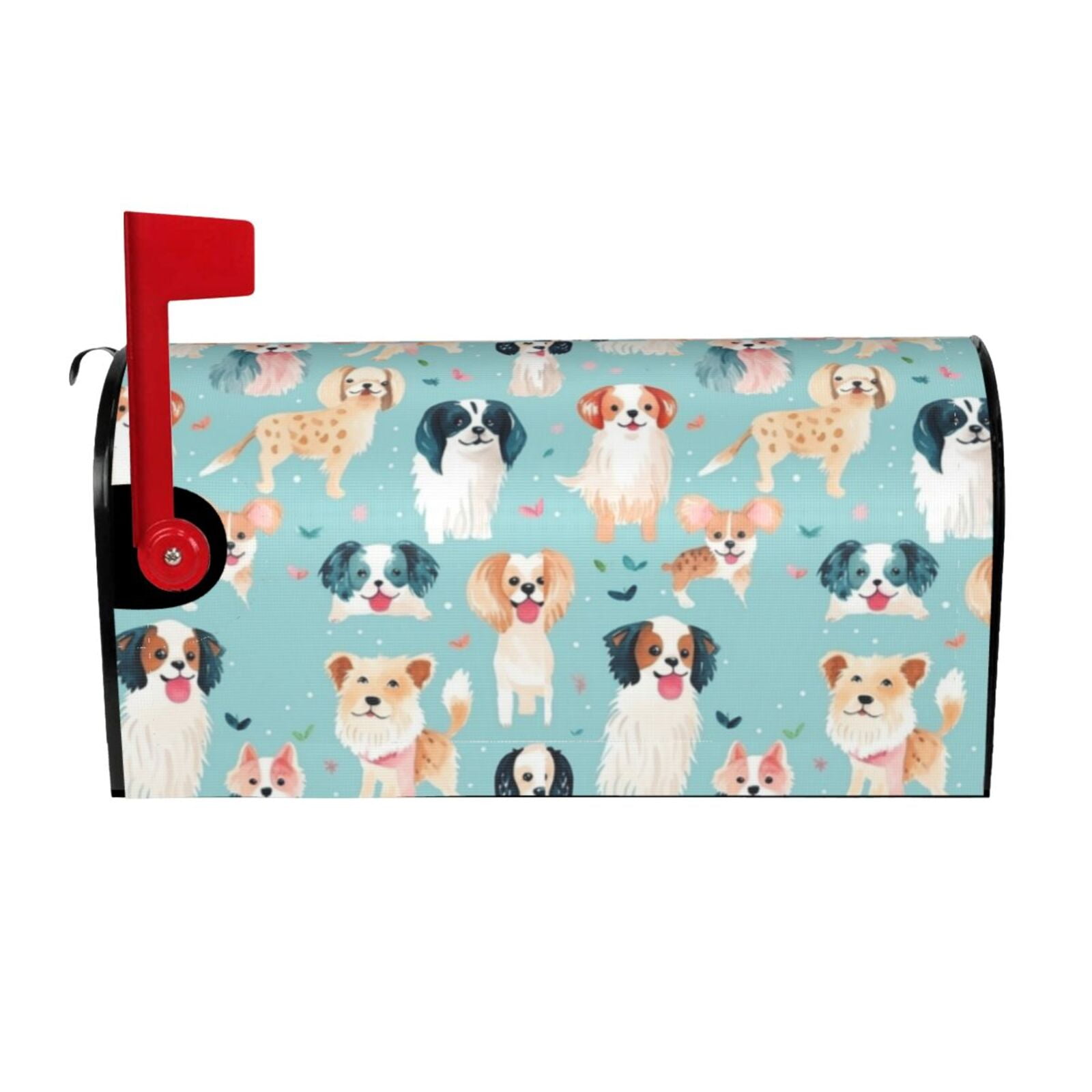 Jgfou Colorful Dog Mailbox Covers Magnetic 21x18 in Mailbox Wraps Post ...