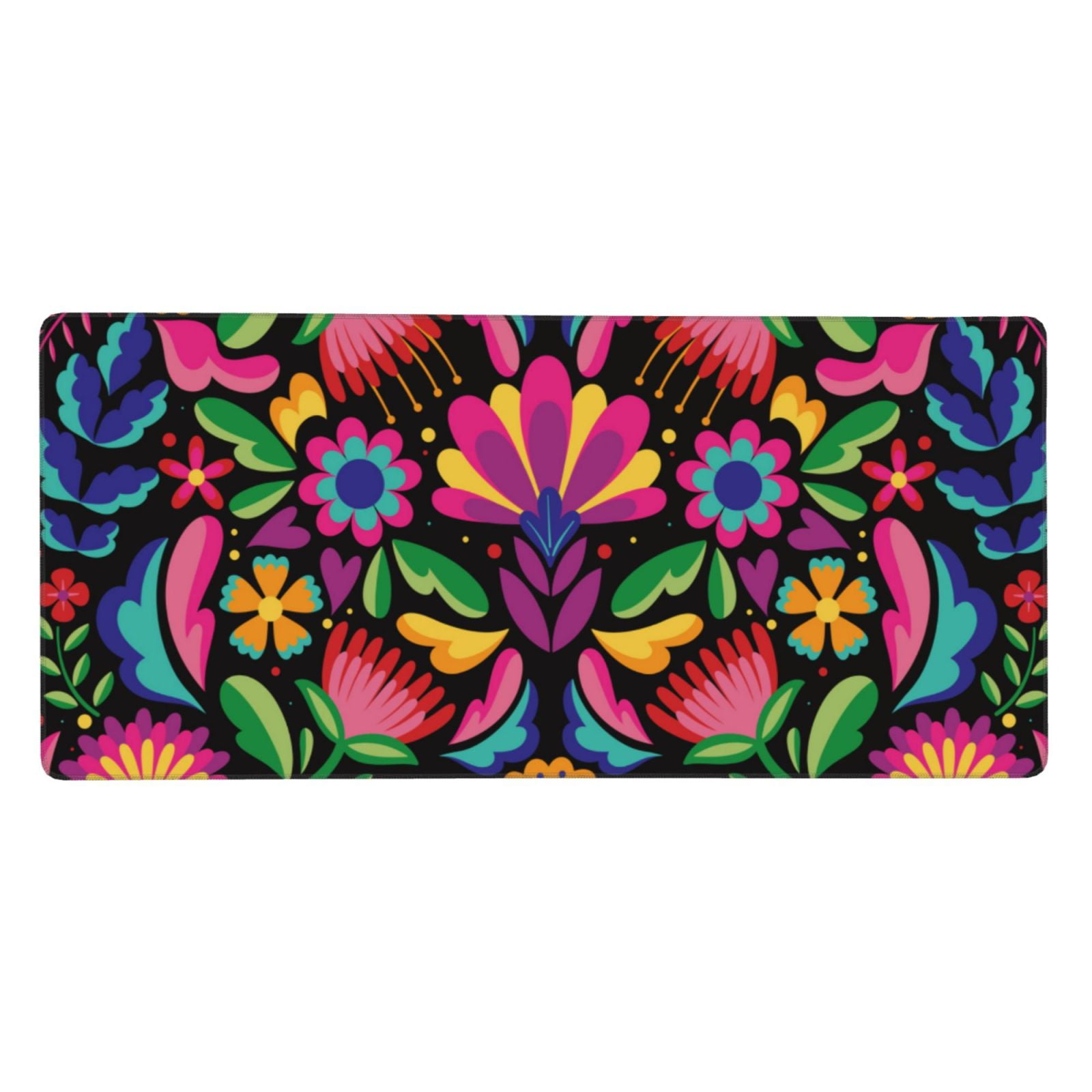 Jgfou Colorful Floral Embroidery Mexican Pattern 16x35.5in in Large ...