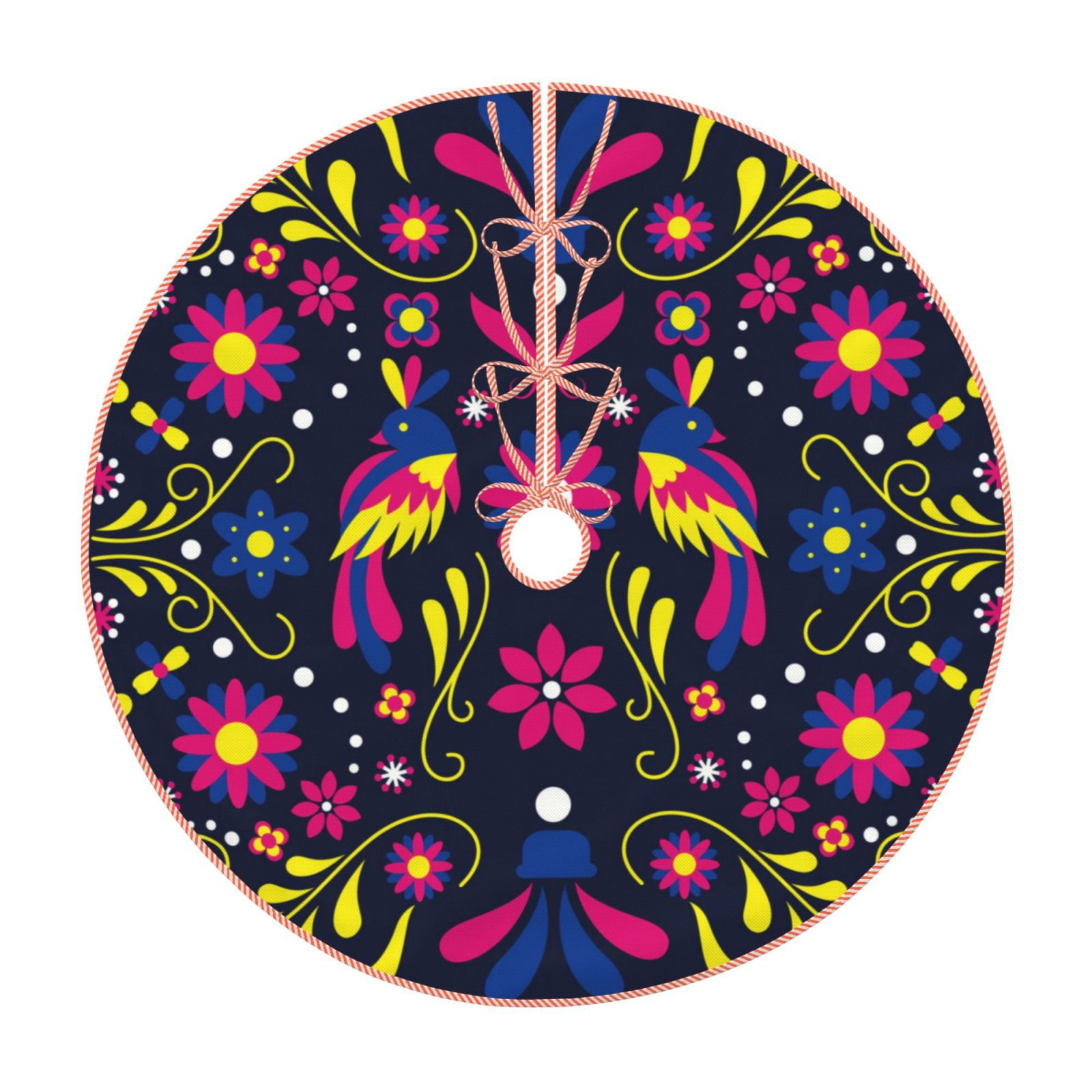 Jgfou Colorful Mexican Pattern Christmas Tree Skirt Holiday Part ...