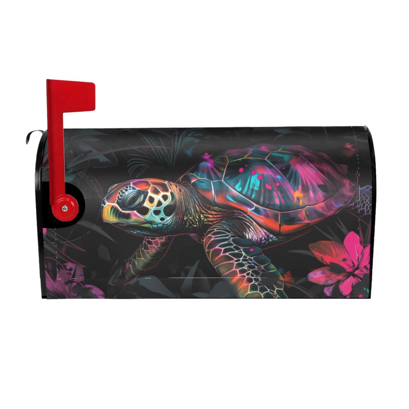 Jgfou Colorful Plant Turtle A Mailbox Covers Magnetic Mailbox Wraps ...