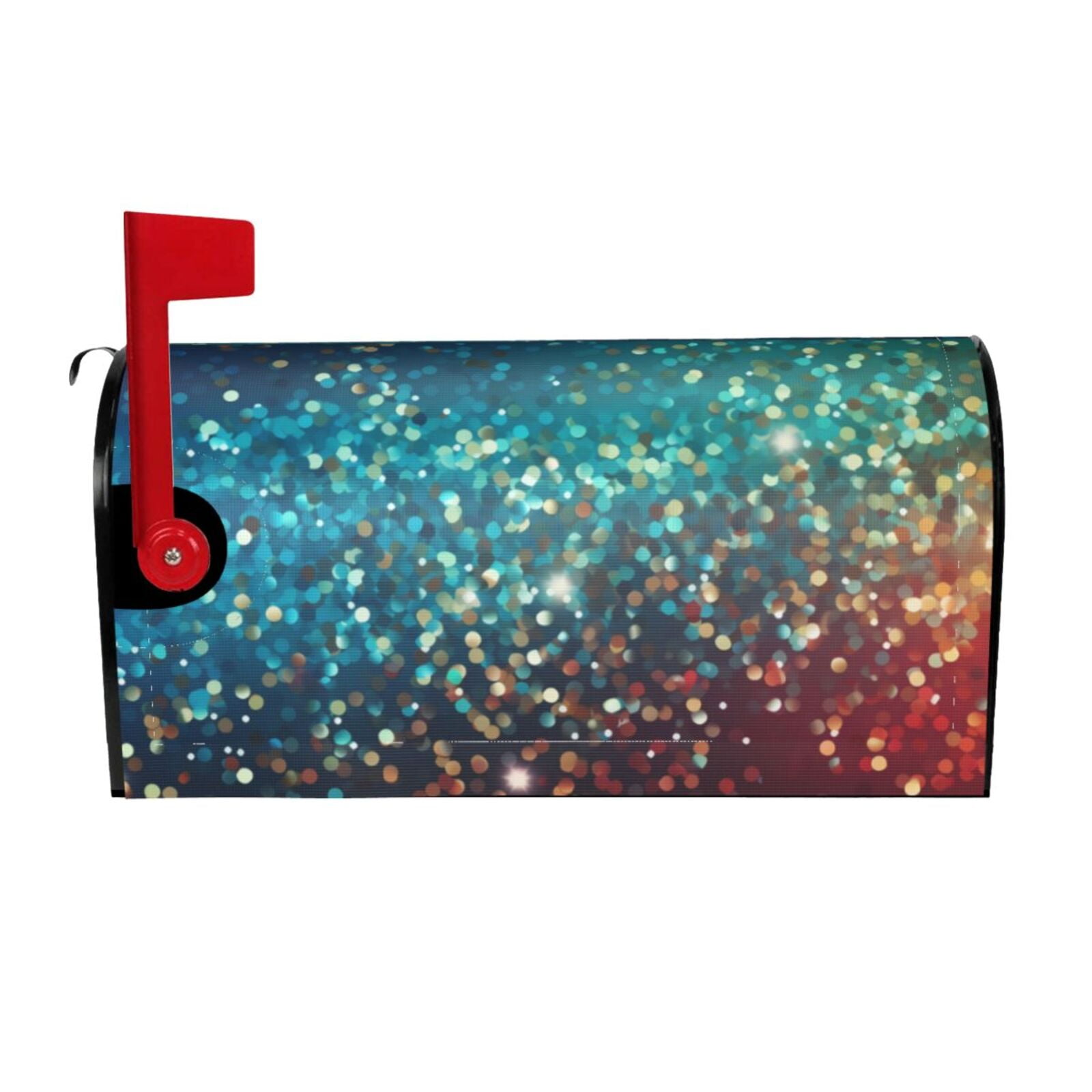 Jgfou Colorful Rainbow Glitter Mailbox Covers Magnetic 21x18 in Mailbox ...
