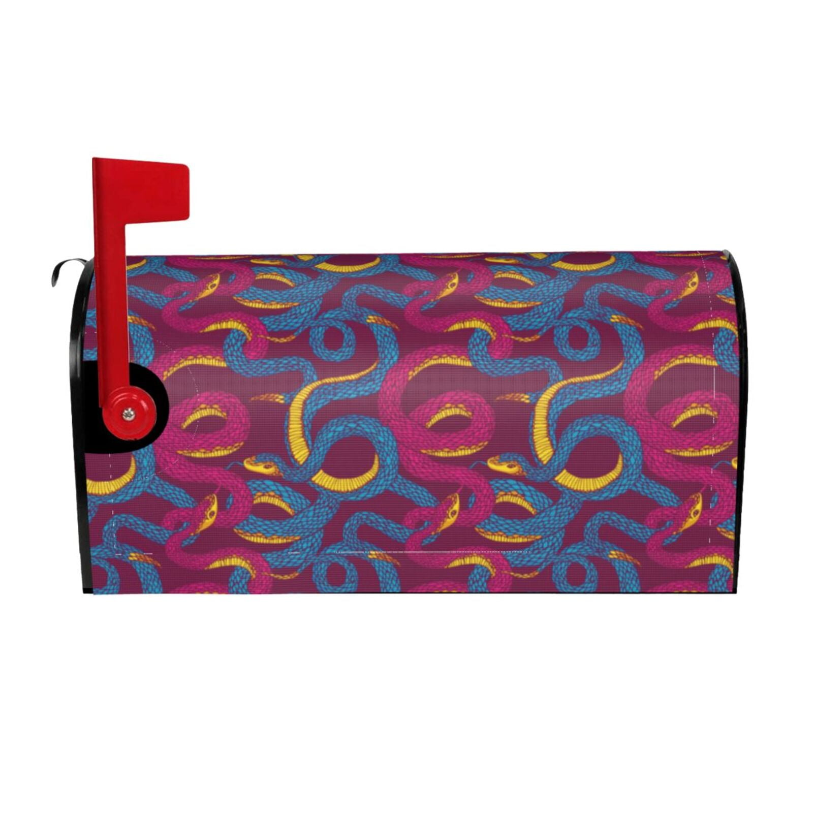 Jgfou Colorful Snake Mailbox Covers Magnetic 21x18 in Mailbox Wraps ...