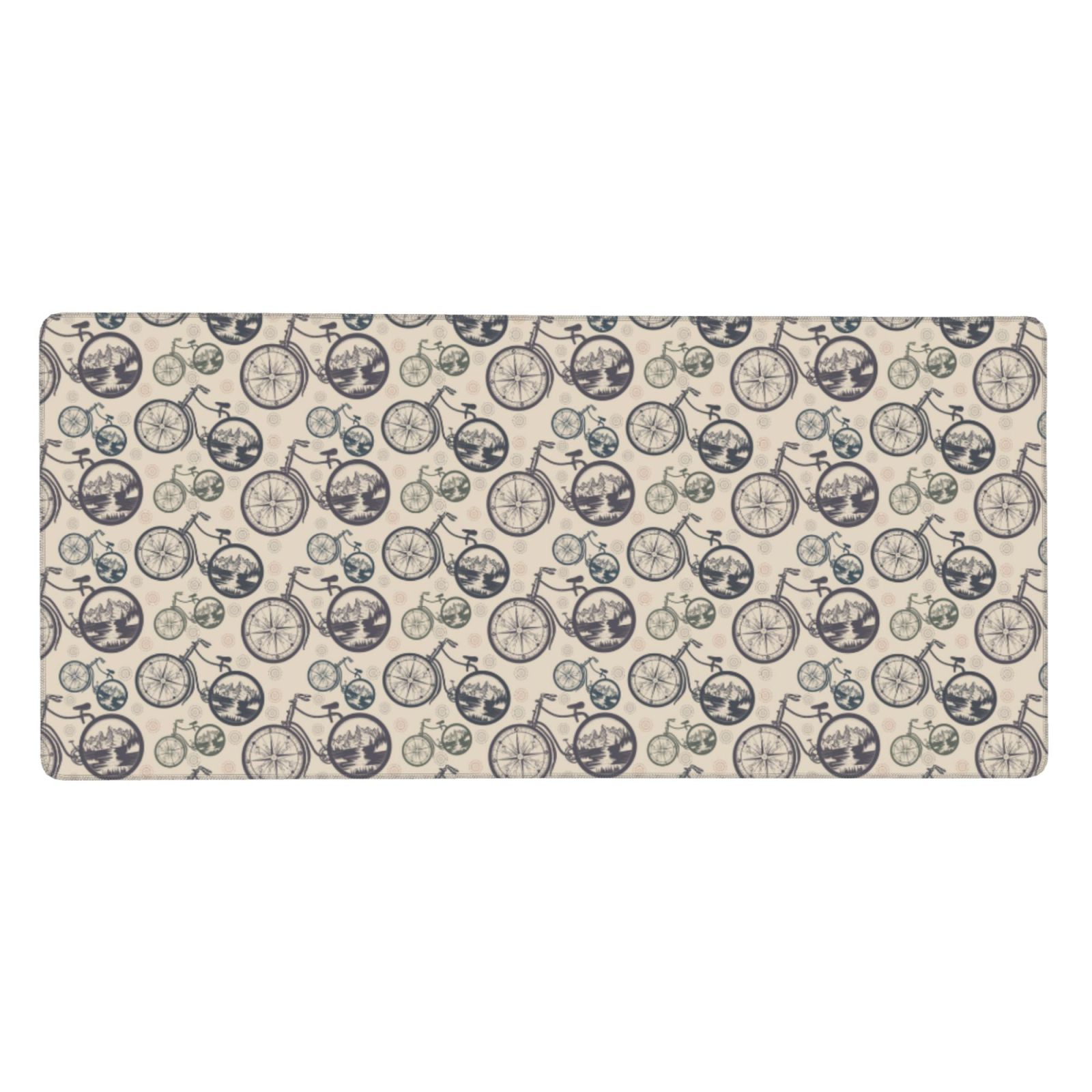 Jgfou Compass And Mountains In Bicycle Wheels Pattern 16x35.5in in ...