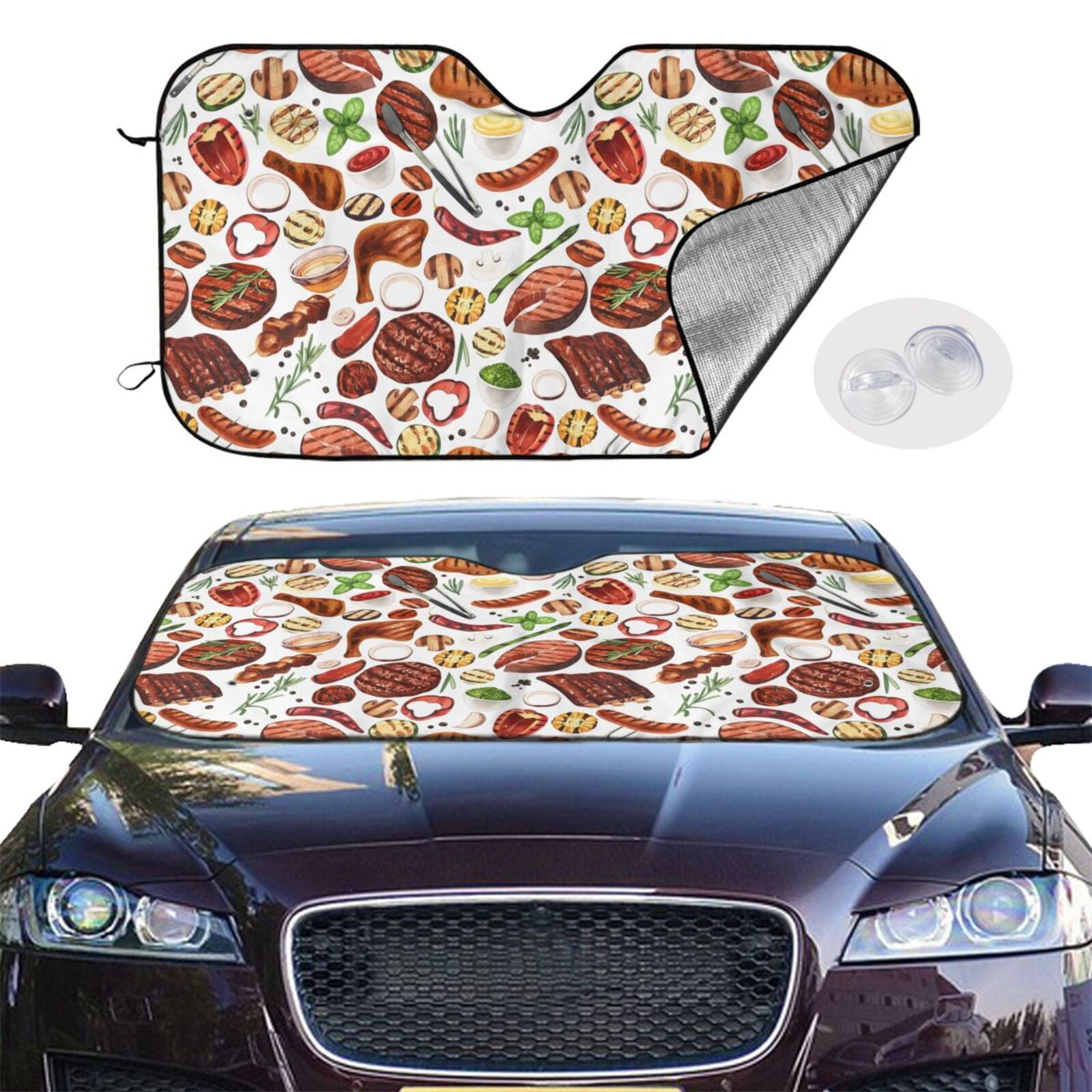 Jgfou Cooking Bbq Windshield Sun Shades,Car Sun Shade for Front Window ...