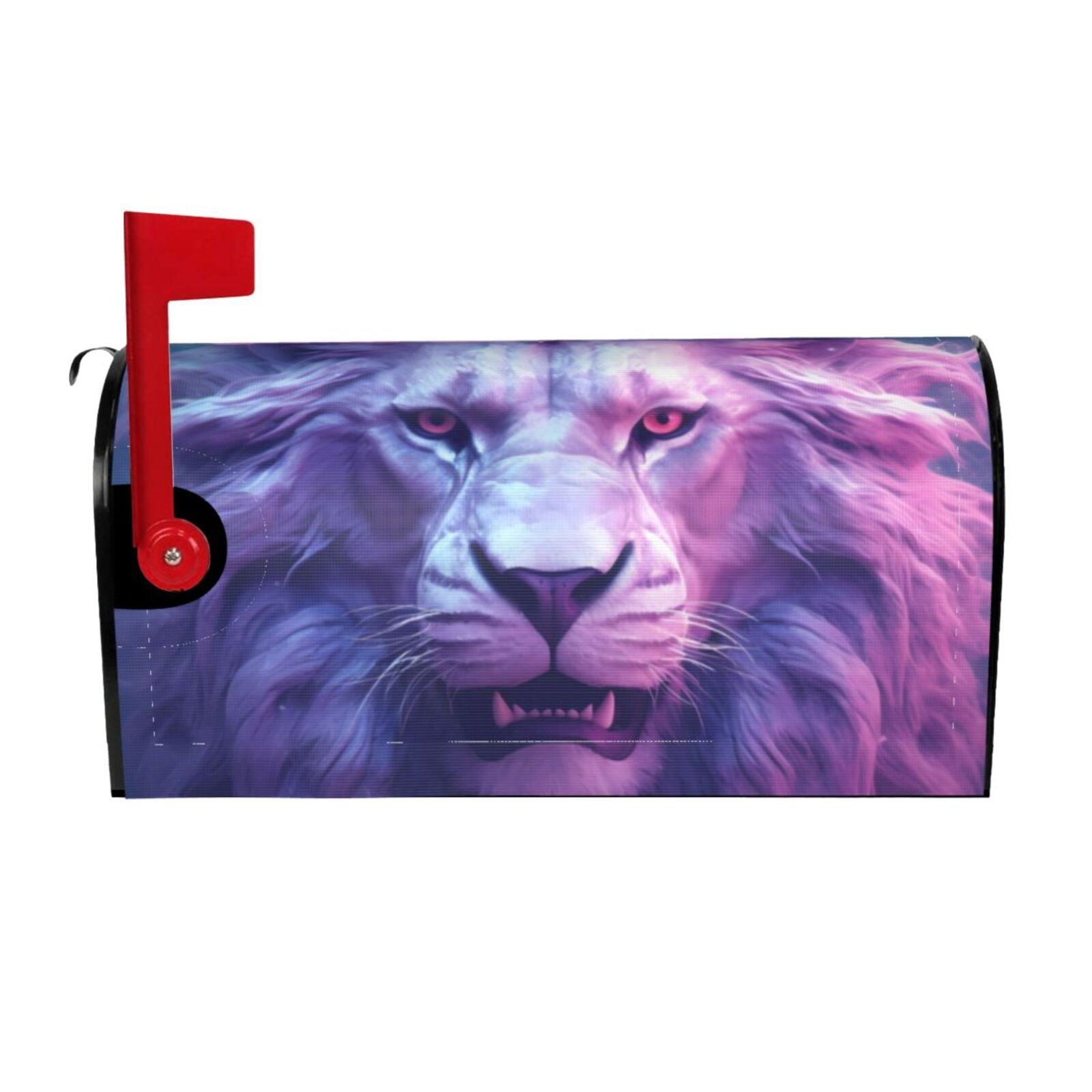 Jgfou Cool Lion Head Mailbox Covers Magnetic 21x18 in Mailbox Wraps ...