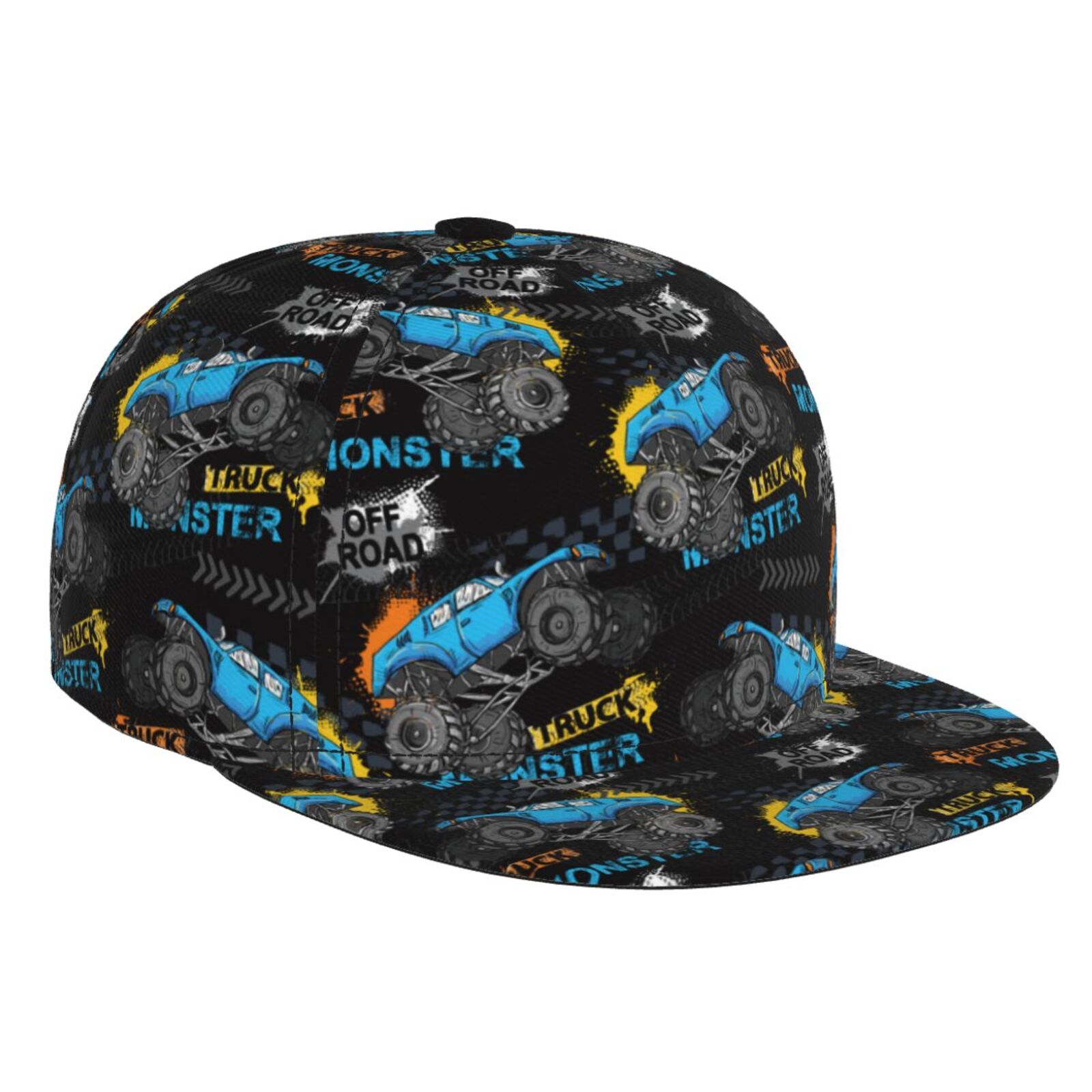 Jgfou Cool Off-Road Vehicle Print Hip Hop Style Baseball Cap, Flat ...