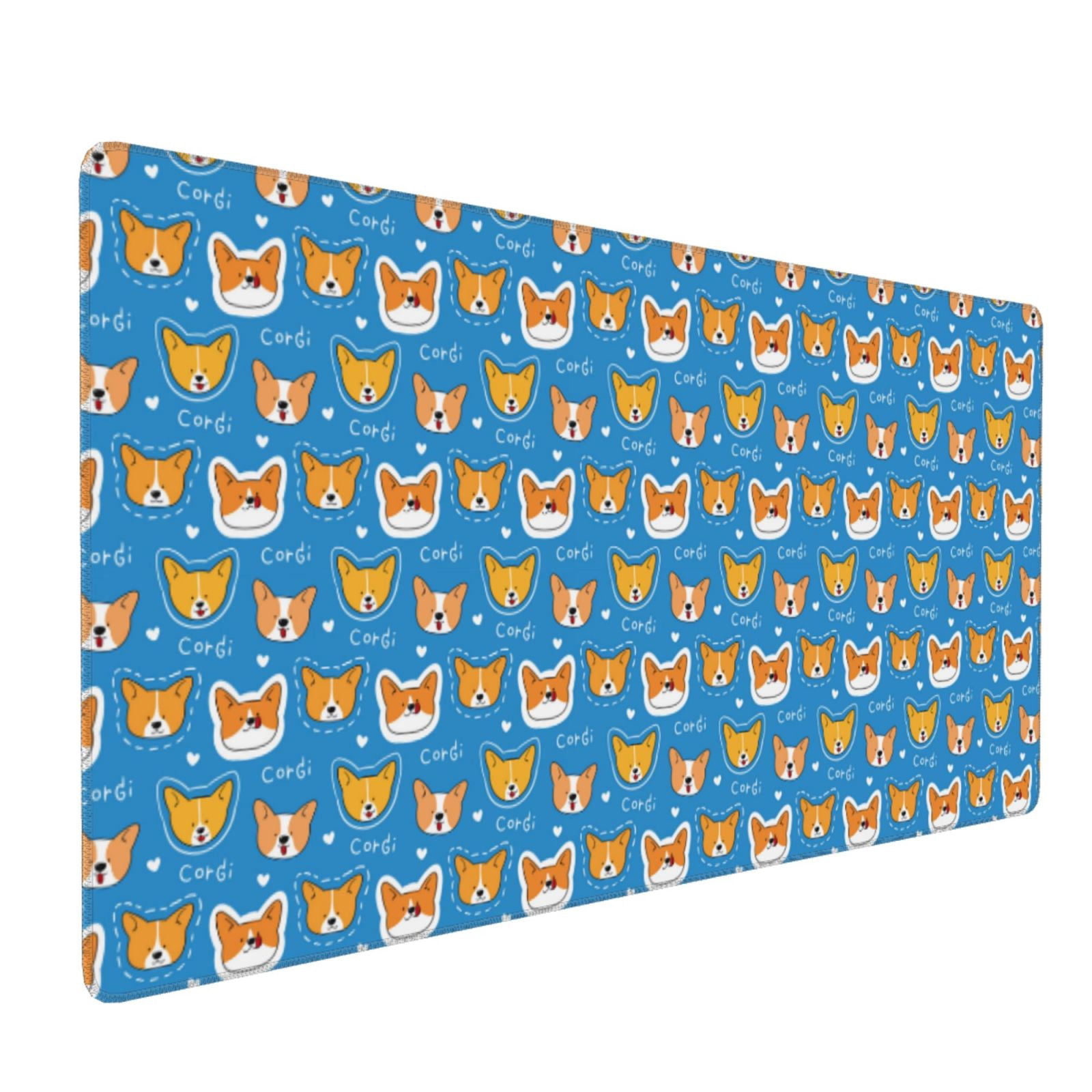 Jgfou Corgi Dog Face Print Large 16x35.5in Mouse Pad, Professional Non ...