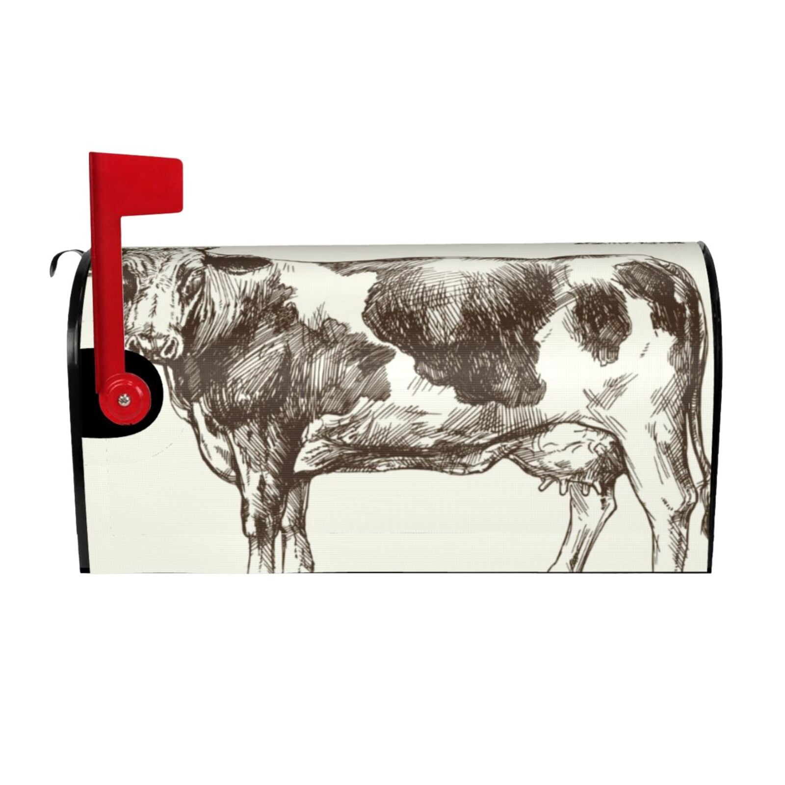 Jgfou Cow 1 Mailbox Covers Magnetic 25.5x21 in Mailbox Wraps Post ...