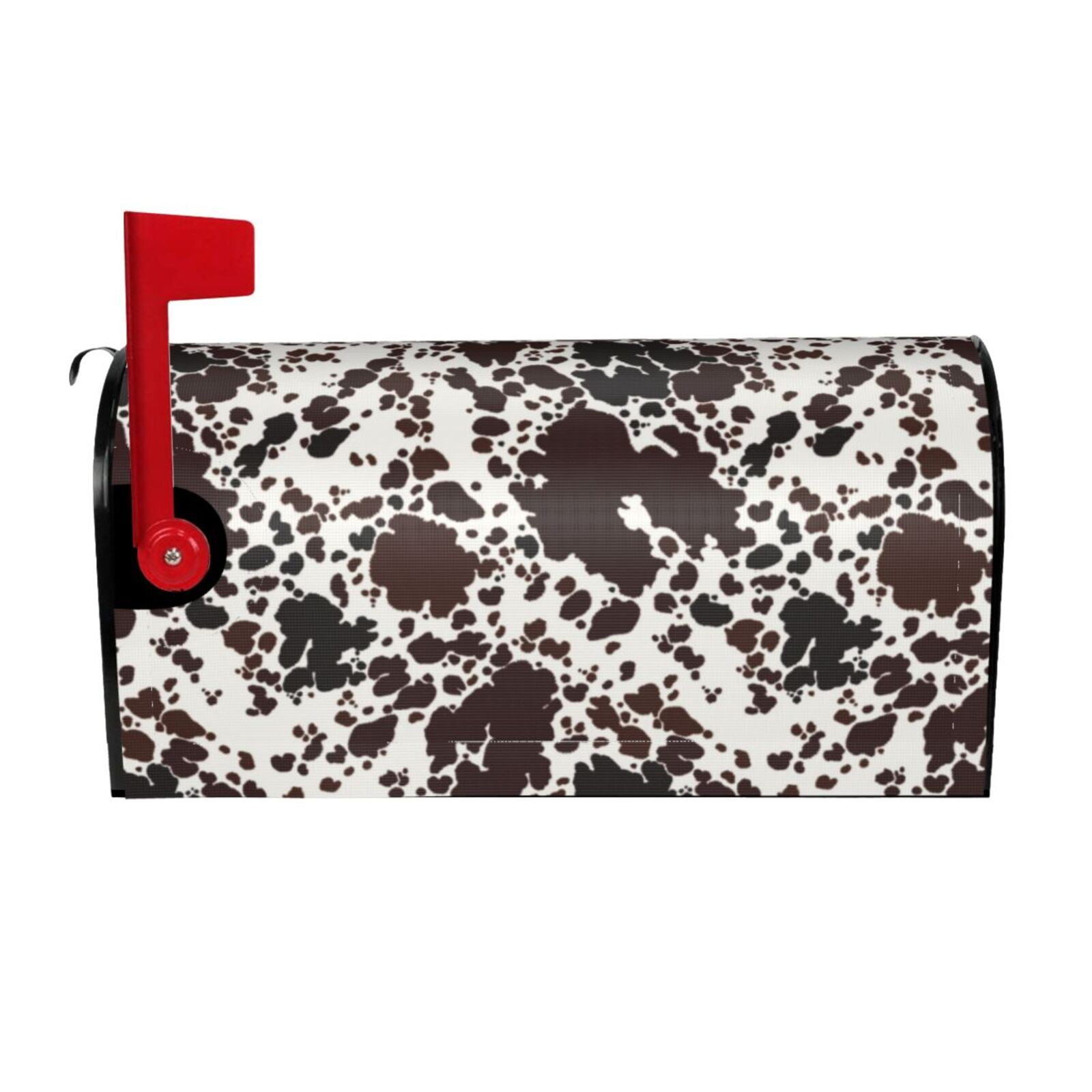 Jgfou Cow Skin Mailbox Covers Magnetic 25.5x21 in Mailbox Wraps Post ...