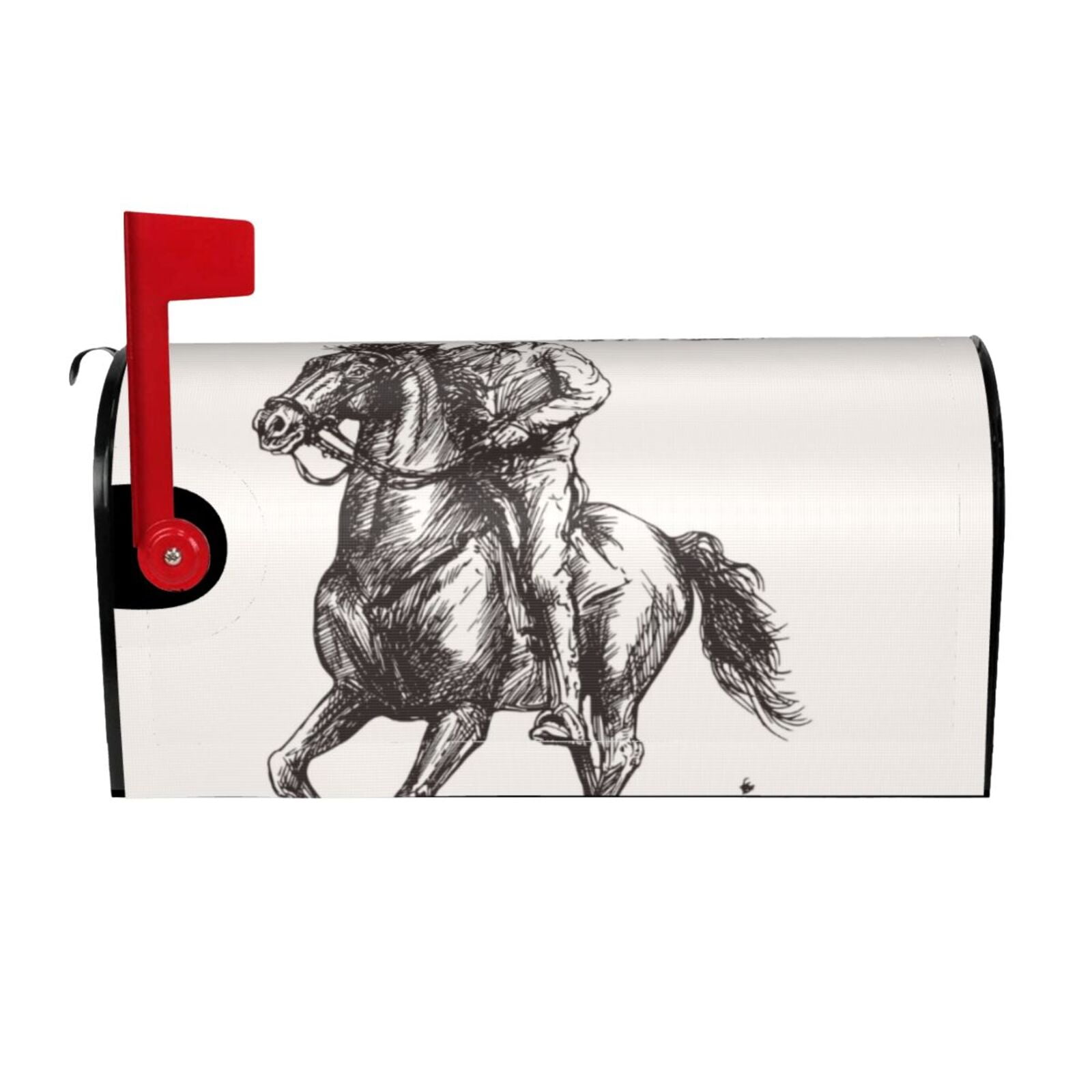 Jgfou Cowboy Ride A Horse Mailbox Covers Magnetic 25.5x21 in Mailbox ...