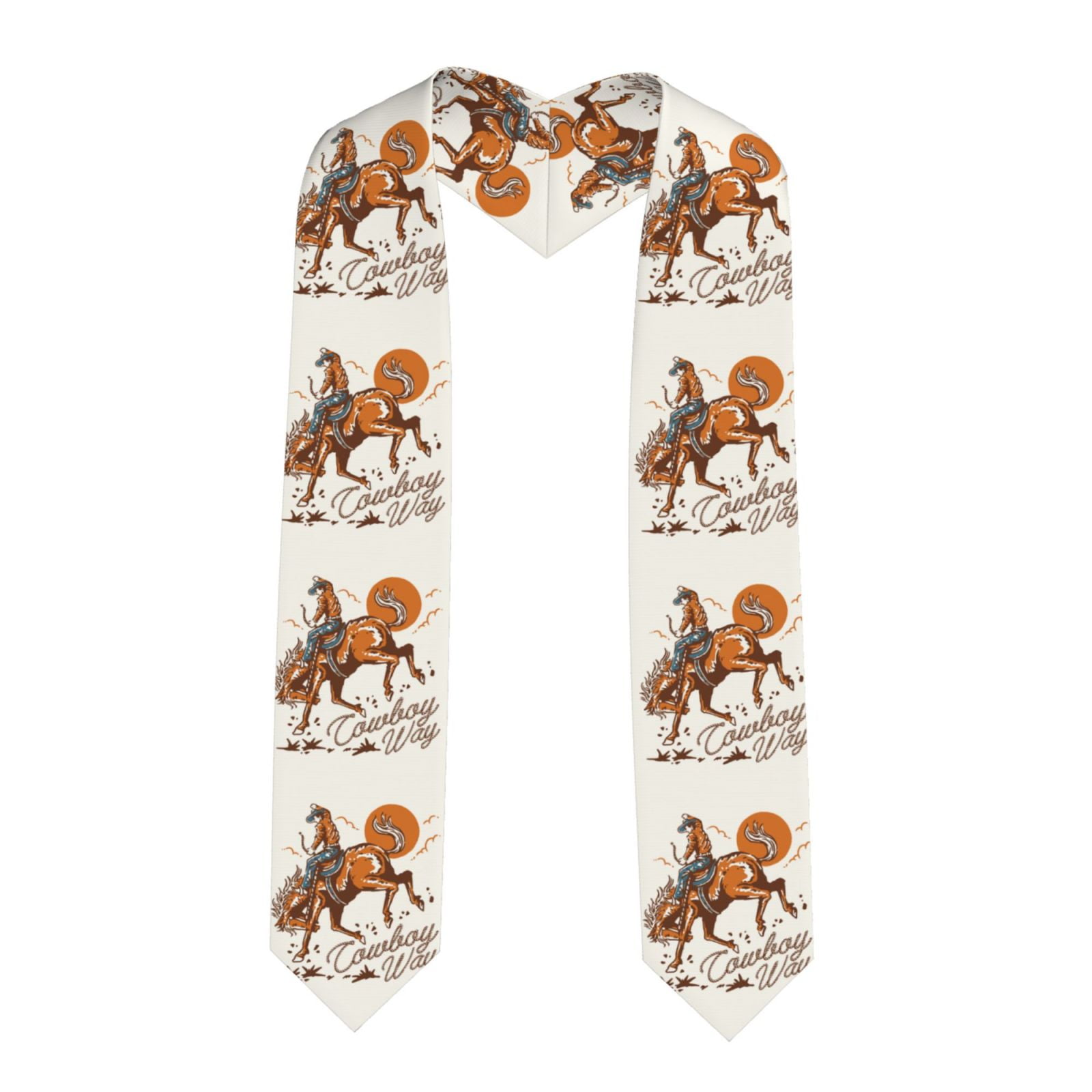 Jgfou Cowboy Riding Horse Print Graduation Stoles, Unisex Adult ...