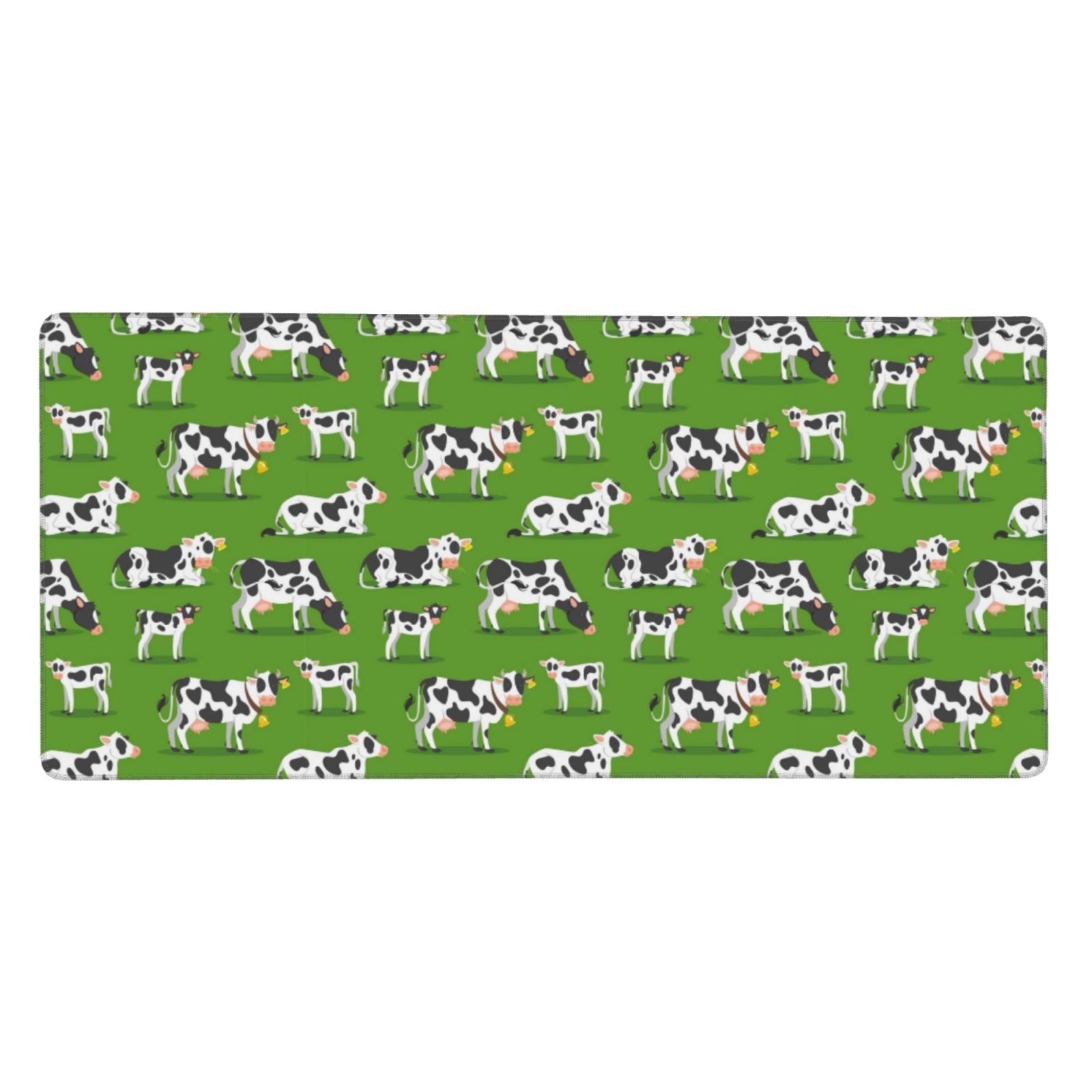 Jgfou Cows With Calfs Green Pattern 16x35.5in in Large Gaming Mouse Pad ...
