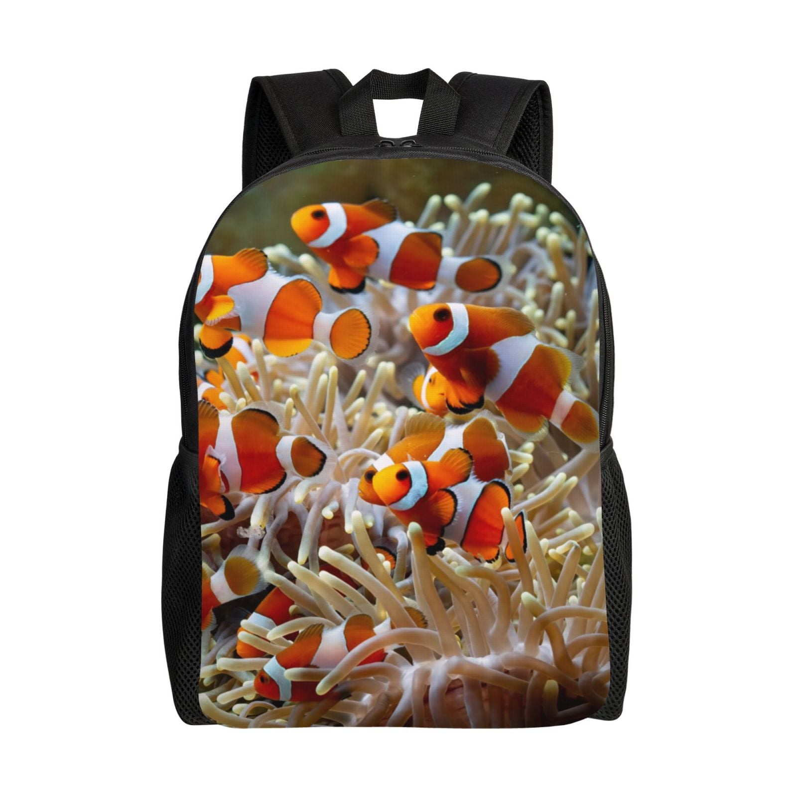 Jgfou Cute Anemone Fish Print Small Travel Laptop Backpack for Women ...