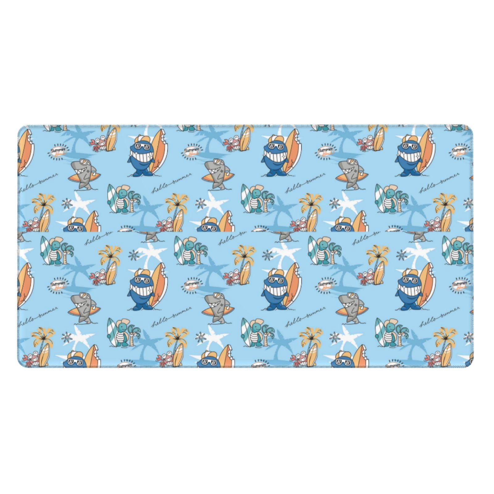 Jgfou Cute Animals Surfers Style Large Gaming Mouse Pad Desk Mat Long ...