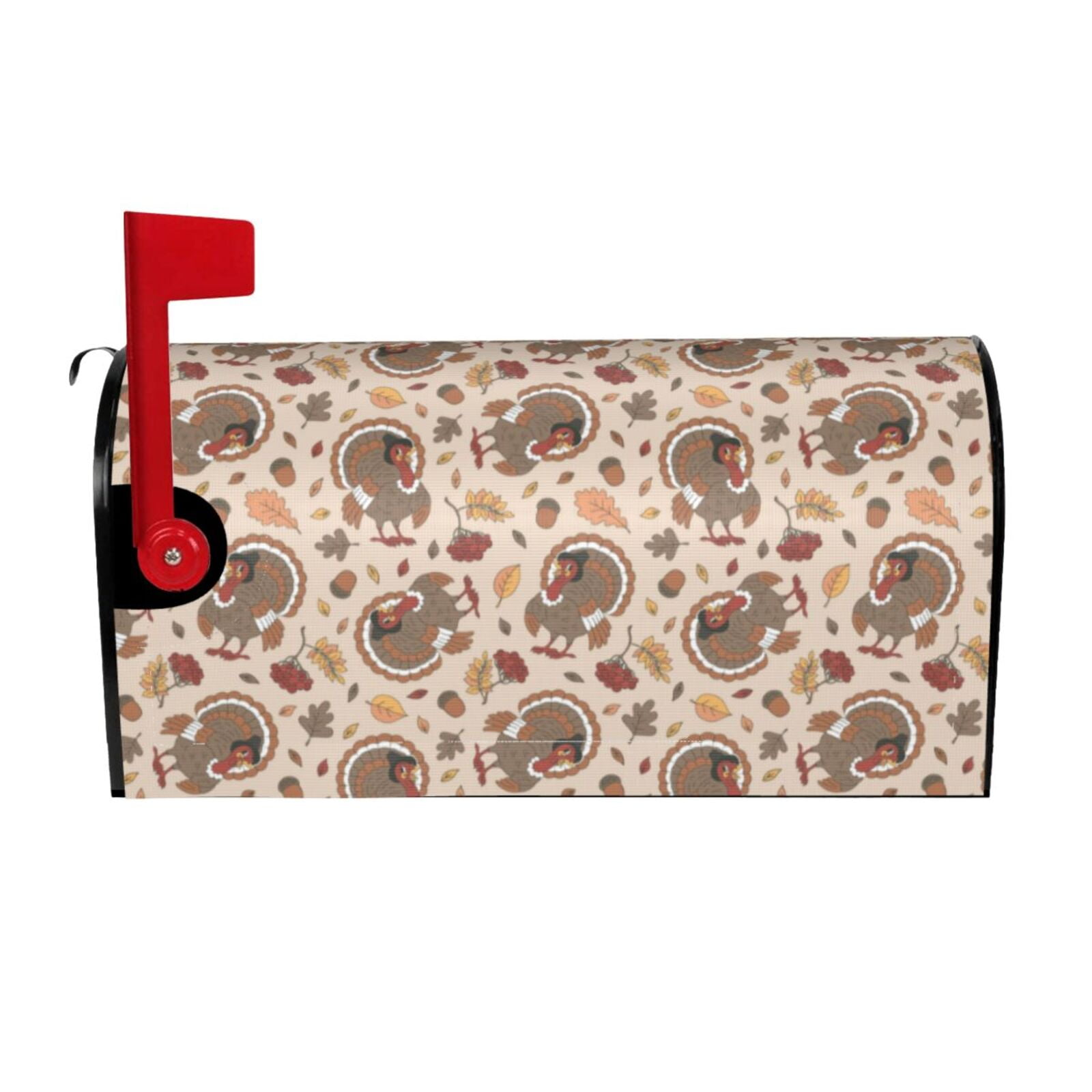 Jgfou Cute Autumn Turkey Mailbox Covers Magnetic 21x18 in Mailbox Wraps ...
