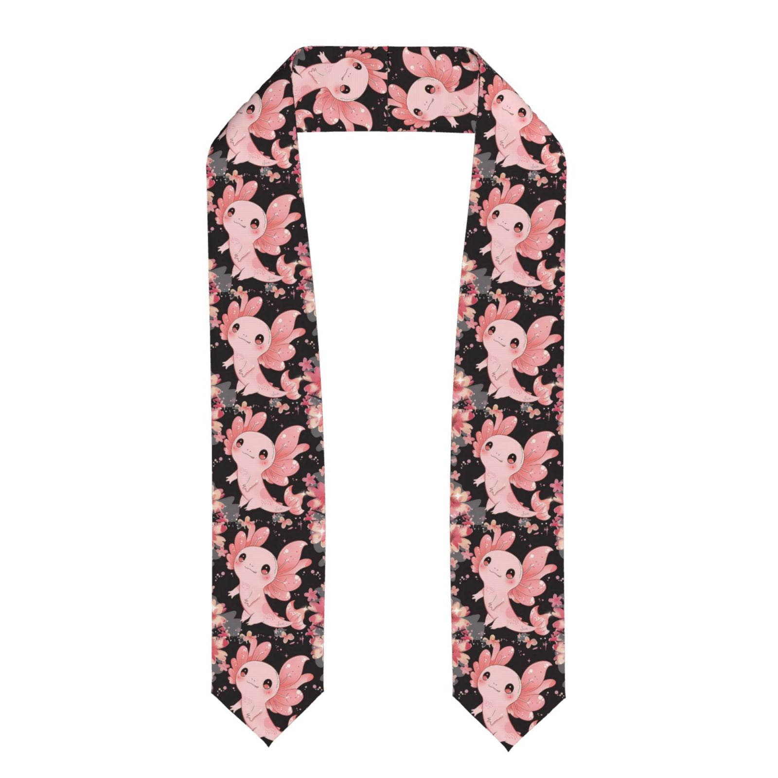 Jgfou Cute Axolotl Sakura Blossoms A Print Graduation Stoles, Unisex ...
