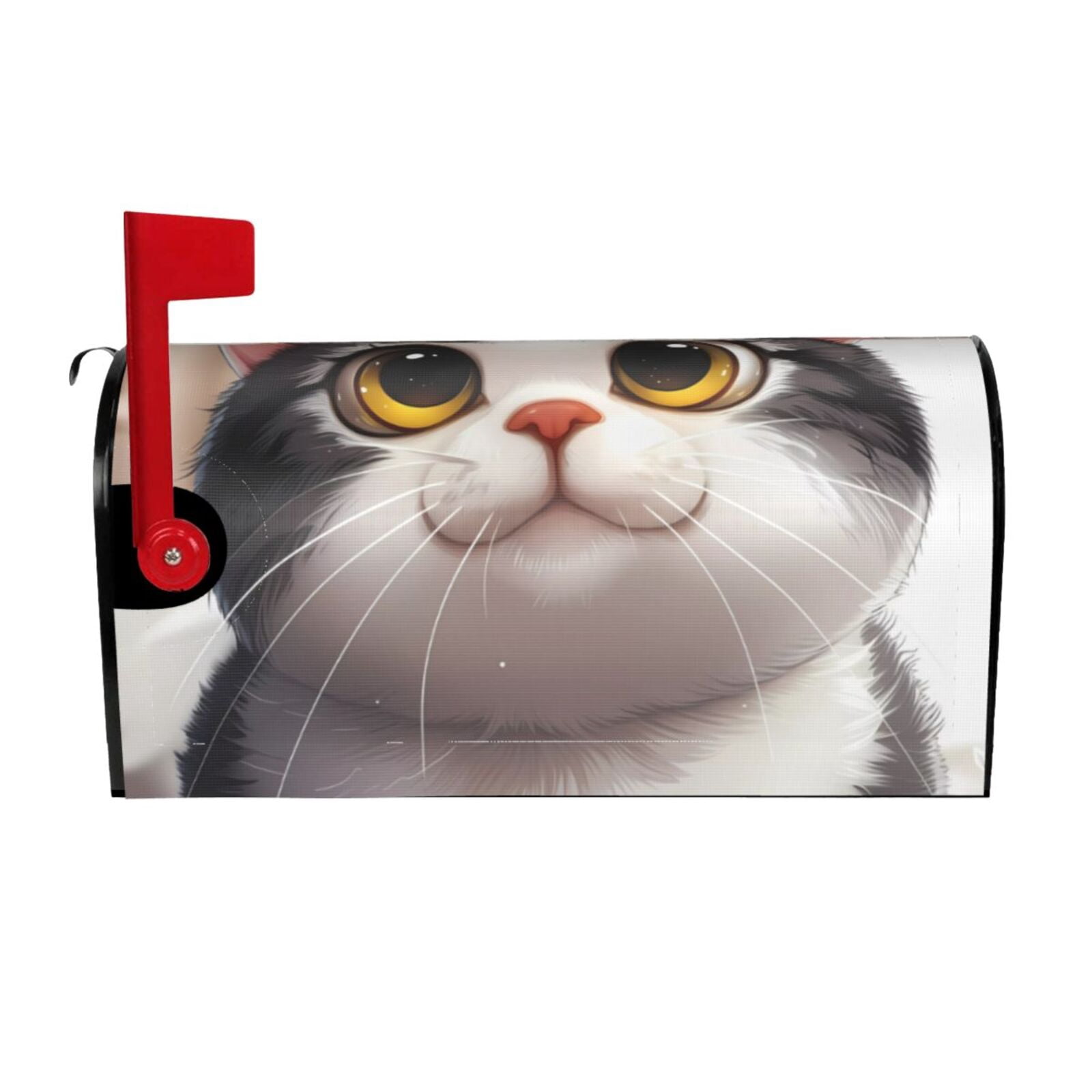 Jgfou Cute Cartoon Kitten Mailbox Covers Magnetic 21x18 in Mailbox ...