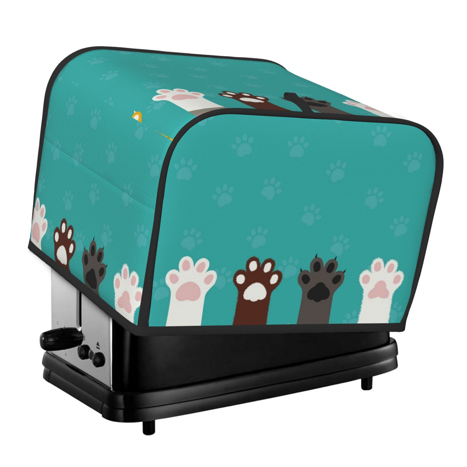 Jgfou Cute Cat Paw And Dog Print Toaster Cover Appliance 4 Slice,Bread ...