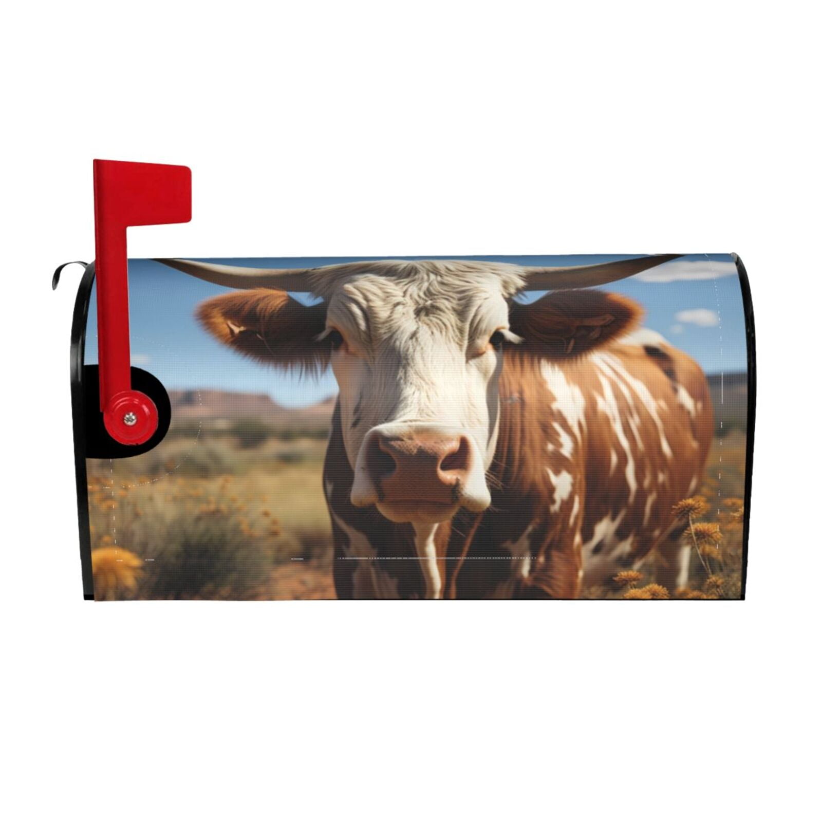 Jgfou Cute Daisy Cow Mailbox Covers Magnetic 25.5x21 in Mailbox Wraps ...