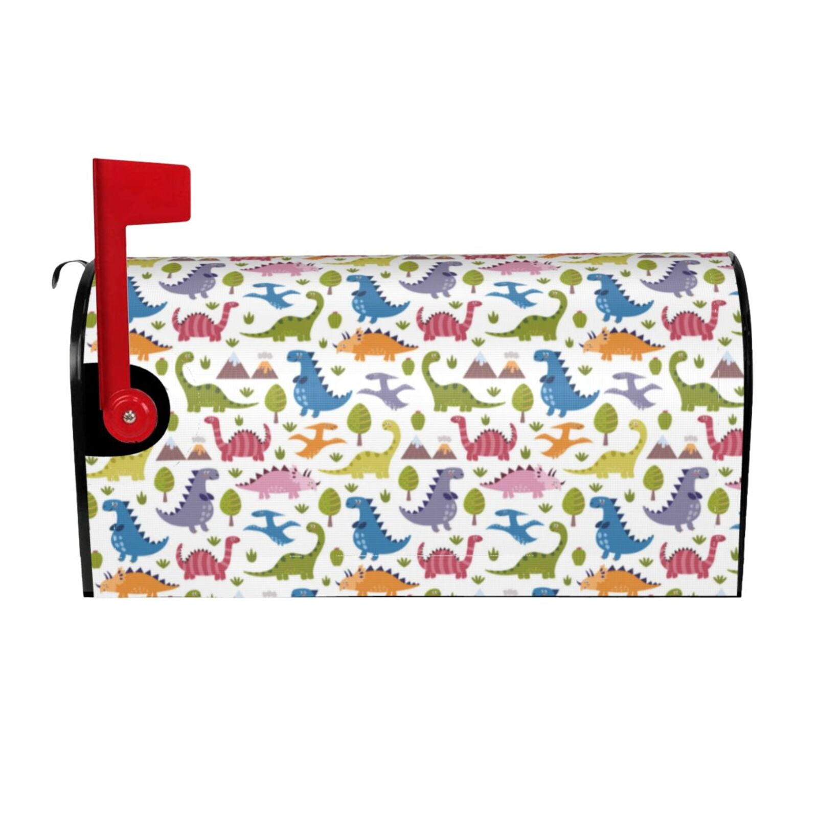 Jgfou Cute Dinosaur Mailbox Covers Magnetic Mailbox Wraps Post Letter ...