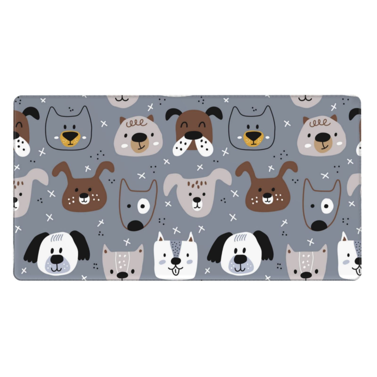 Jgfou Cute Dog Faces Style Large Gaming Mouse Pad Desk Mat Long Non ...