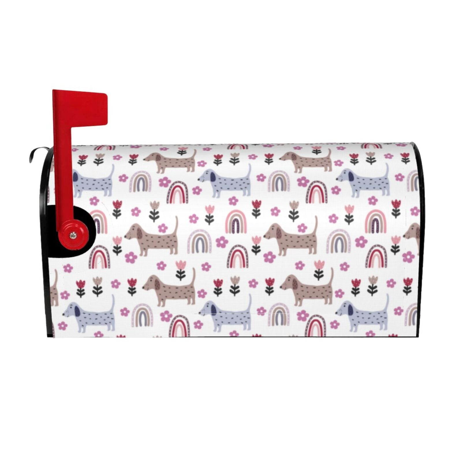 Jgfou Cute Dog Mailbox Covers Magnetic 25.5x21 in Mailbox Wraps Post ...