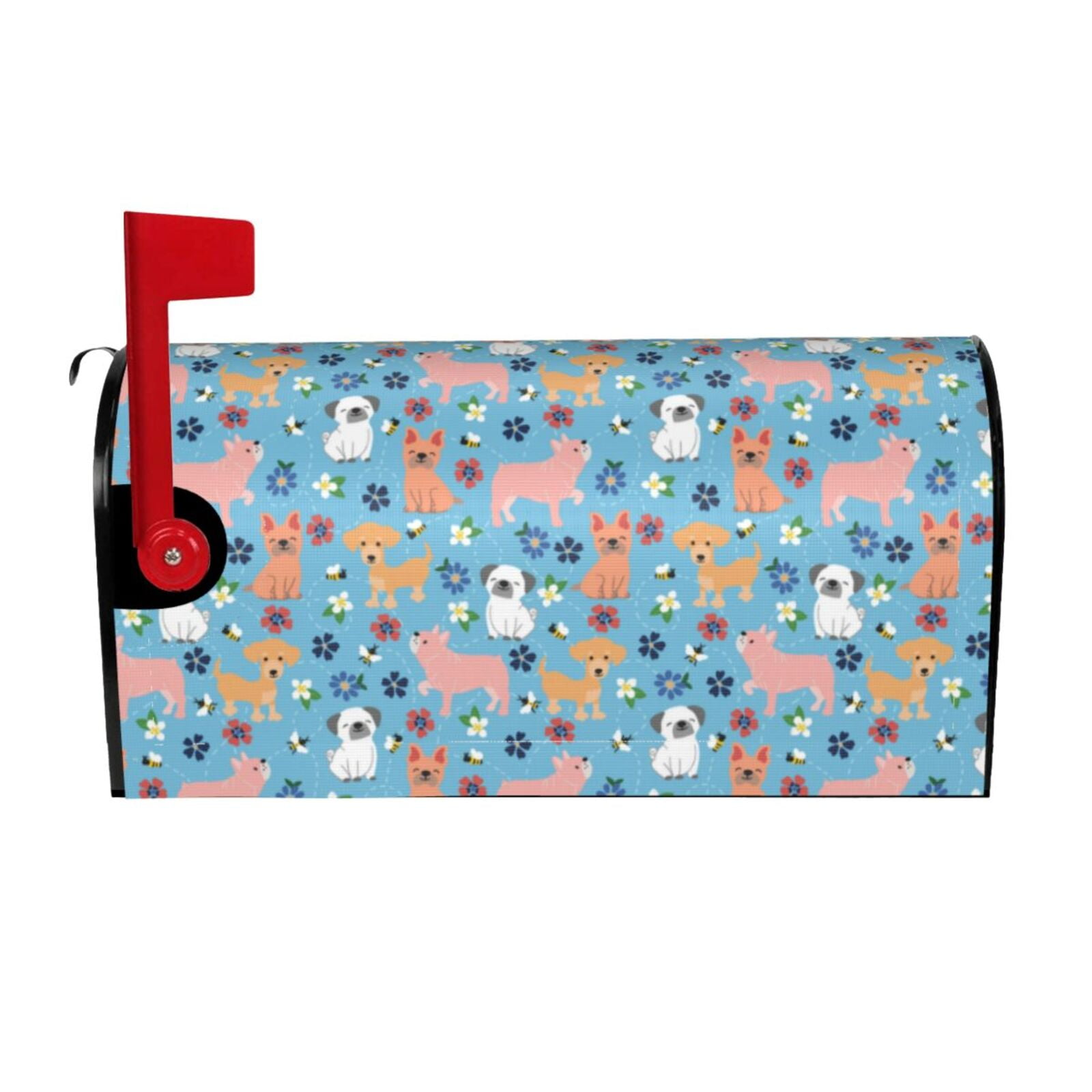 Jgfou Cute Dog Mailbox Covers Magnetic Mailbox Wraps Post Letter Box ...