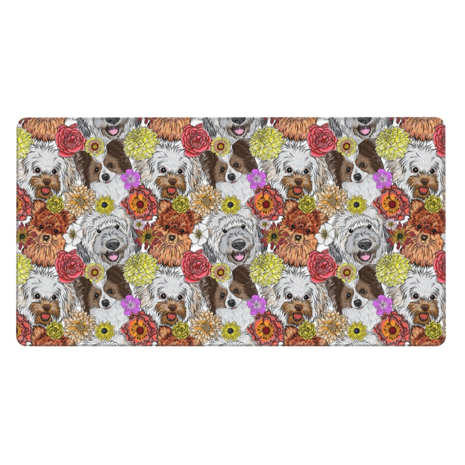 Jgfou Cute Dogs Puppy Style Large Gaming Mouse Pad Desk Mat Long Non ...