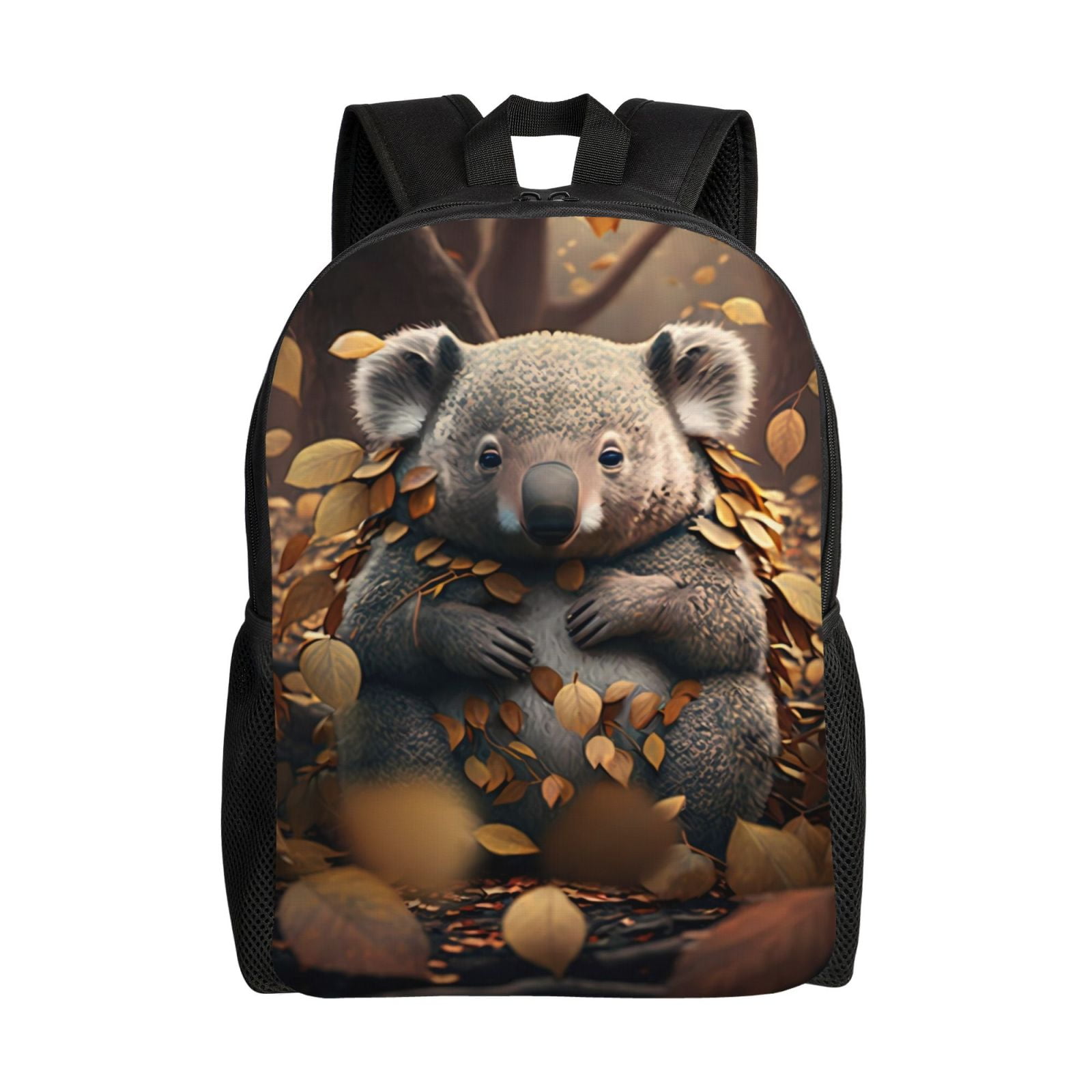 Jgfou Cute Fallen Leaf Koala Print Small Travel Laptop Backpack for ...