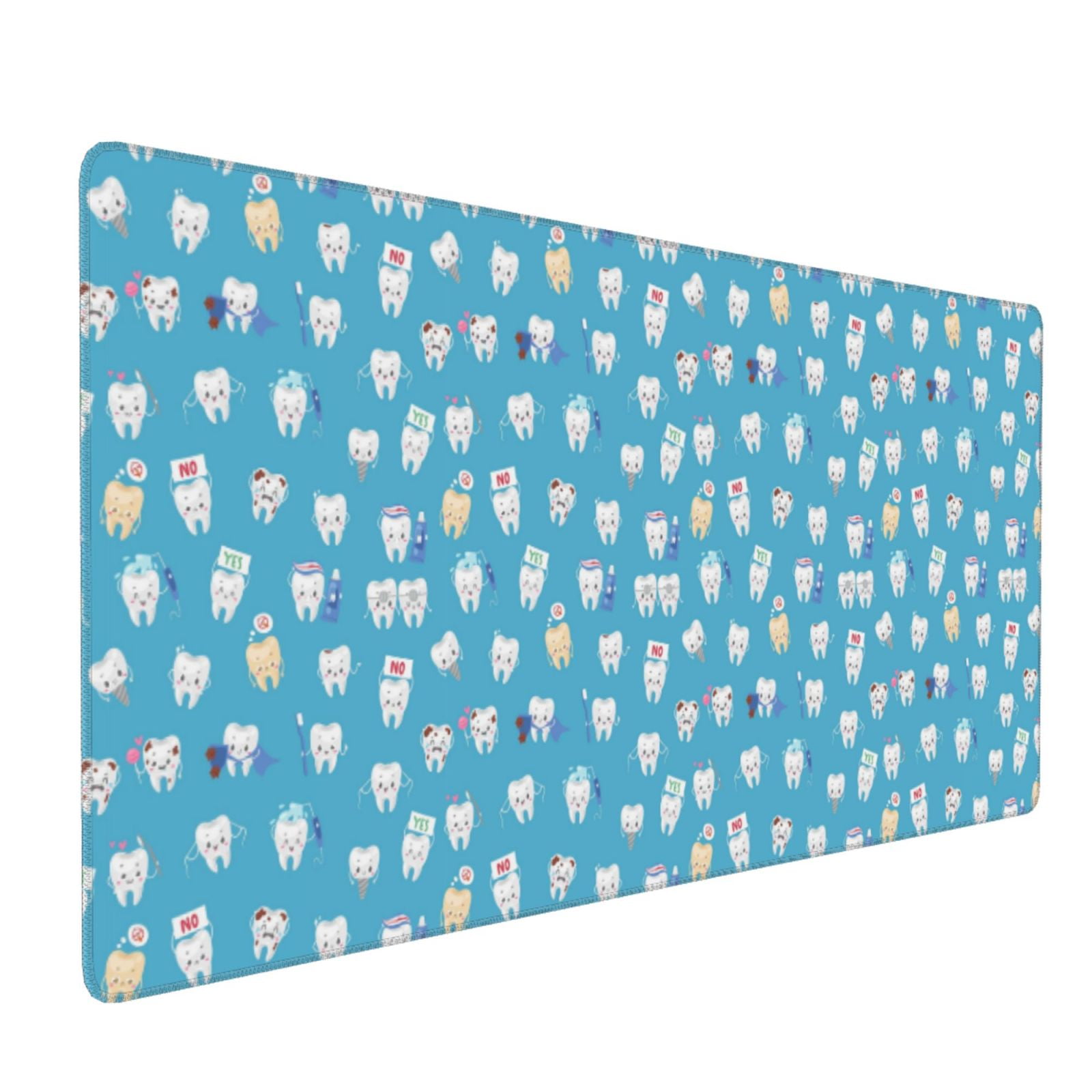 Jgfou Cute Healthy Teeth Print Large 16x35.5in Mouse Pad, Professional ...