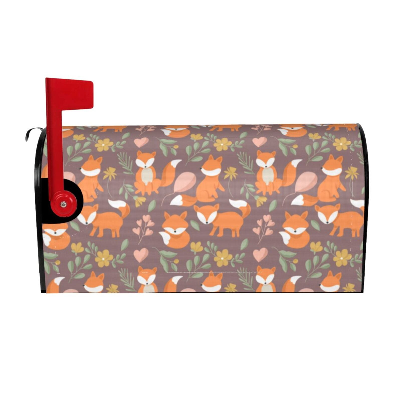 Jgfou Cute Little Fox Mailbox Covers Magnetic Mailbox Wraps Post Letter ...