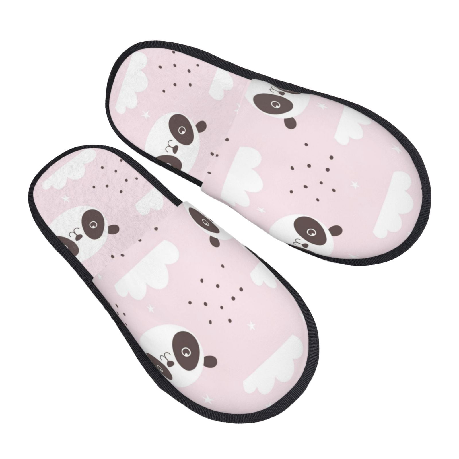 Jgfou Cute Panda Print Womens Cozy Memory Foam Slippers Soft Warm Slip ...