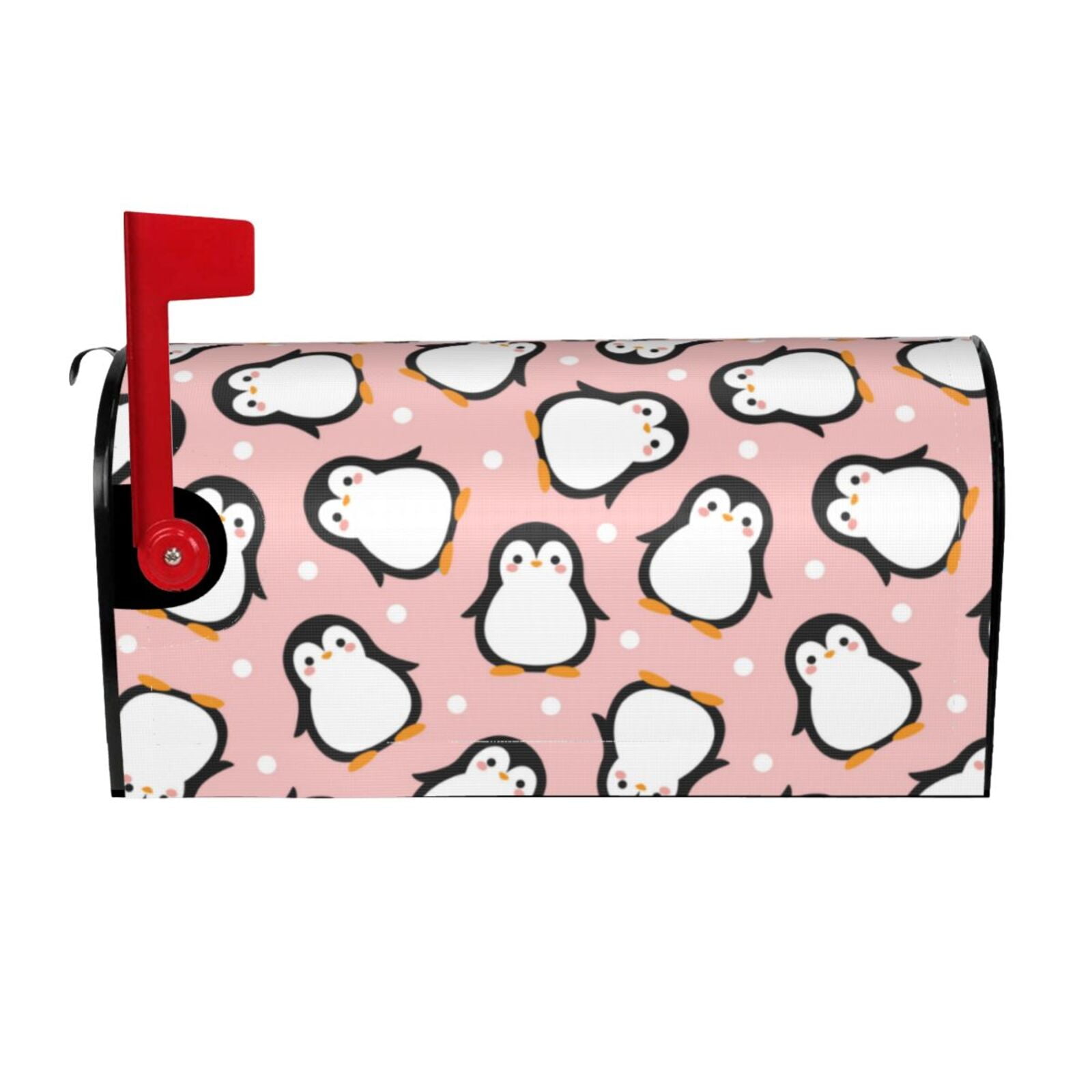 Jgfou Cute Penguin Mailbox Covers Magnetic 21x18 in Mailbox Wraps Post ...
