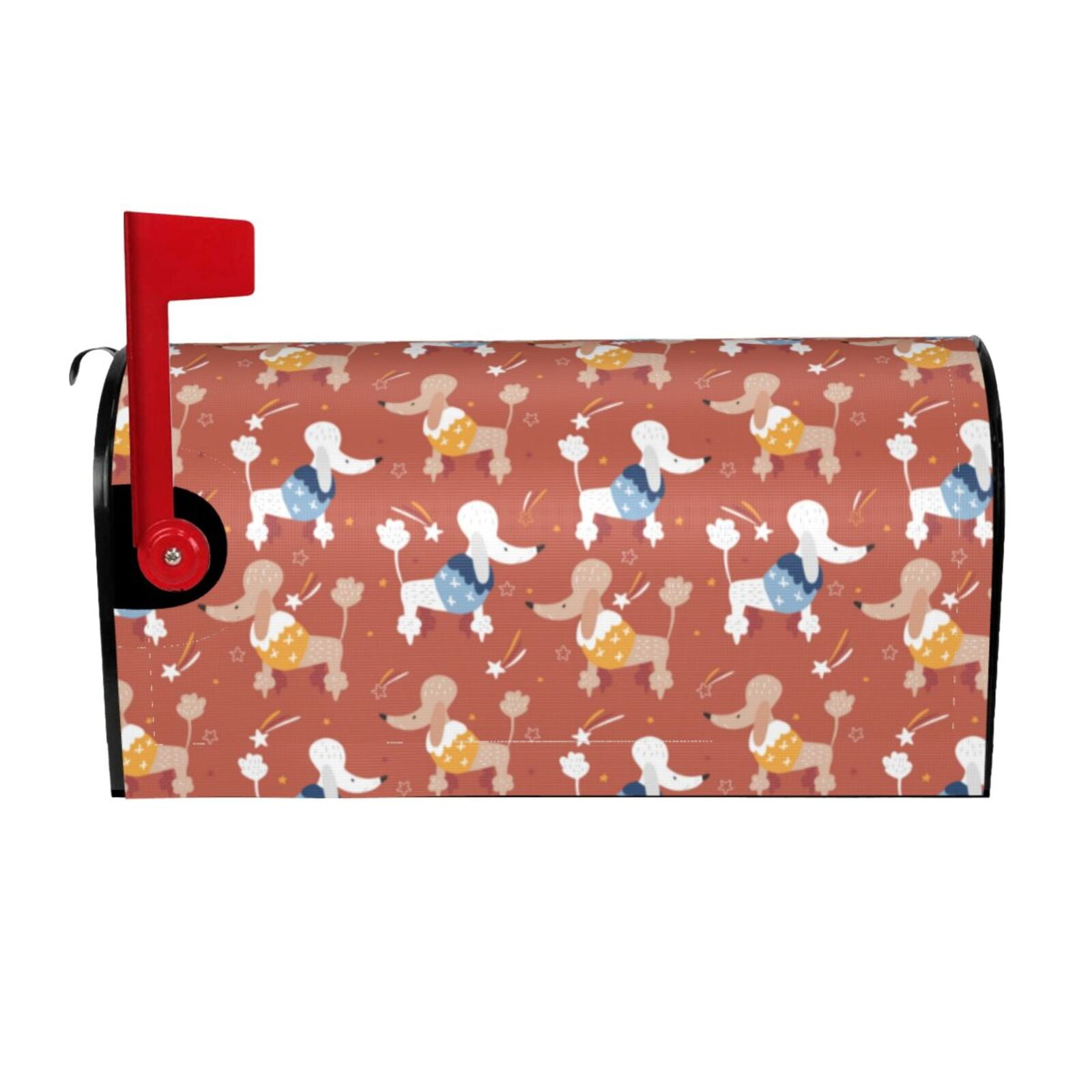 Jgfou Cute Poodle Dog Mailbox Covers Magnetic 21x18 in Mailbox Wraps ...