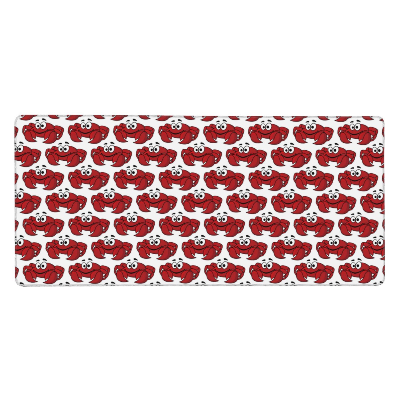 Jgfou Cute Red Crab Pattern 16x35.5in in Large Gaming Mouse Pad with ...