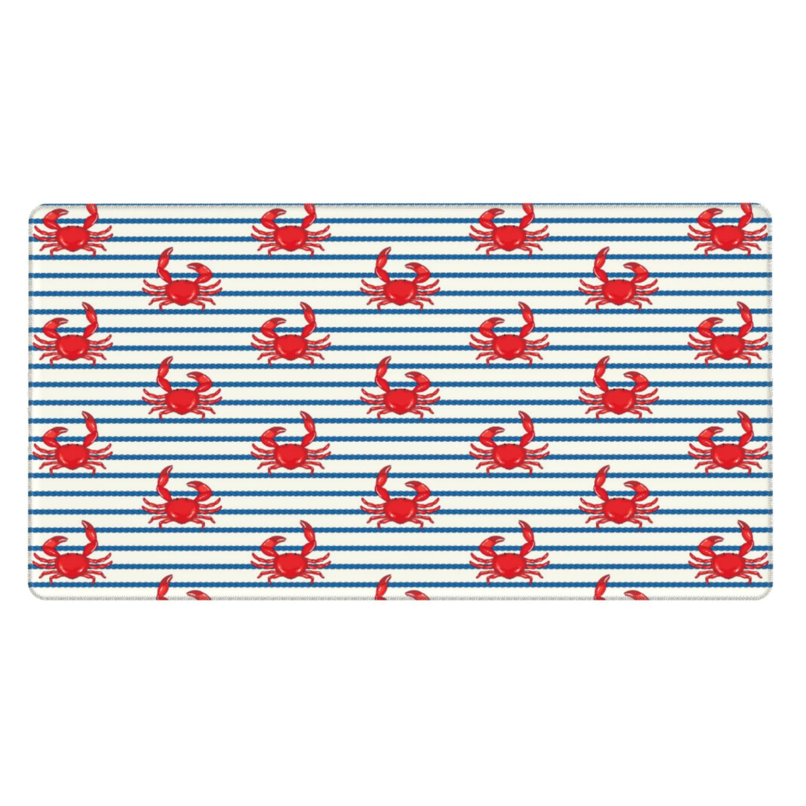 Jgfou Cute Red Crabs With Nautical Style Large Gaming Mouse Pad Desk ...