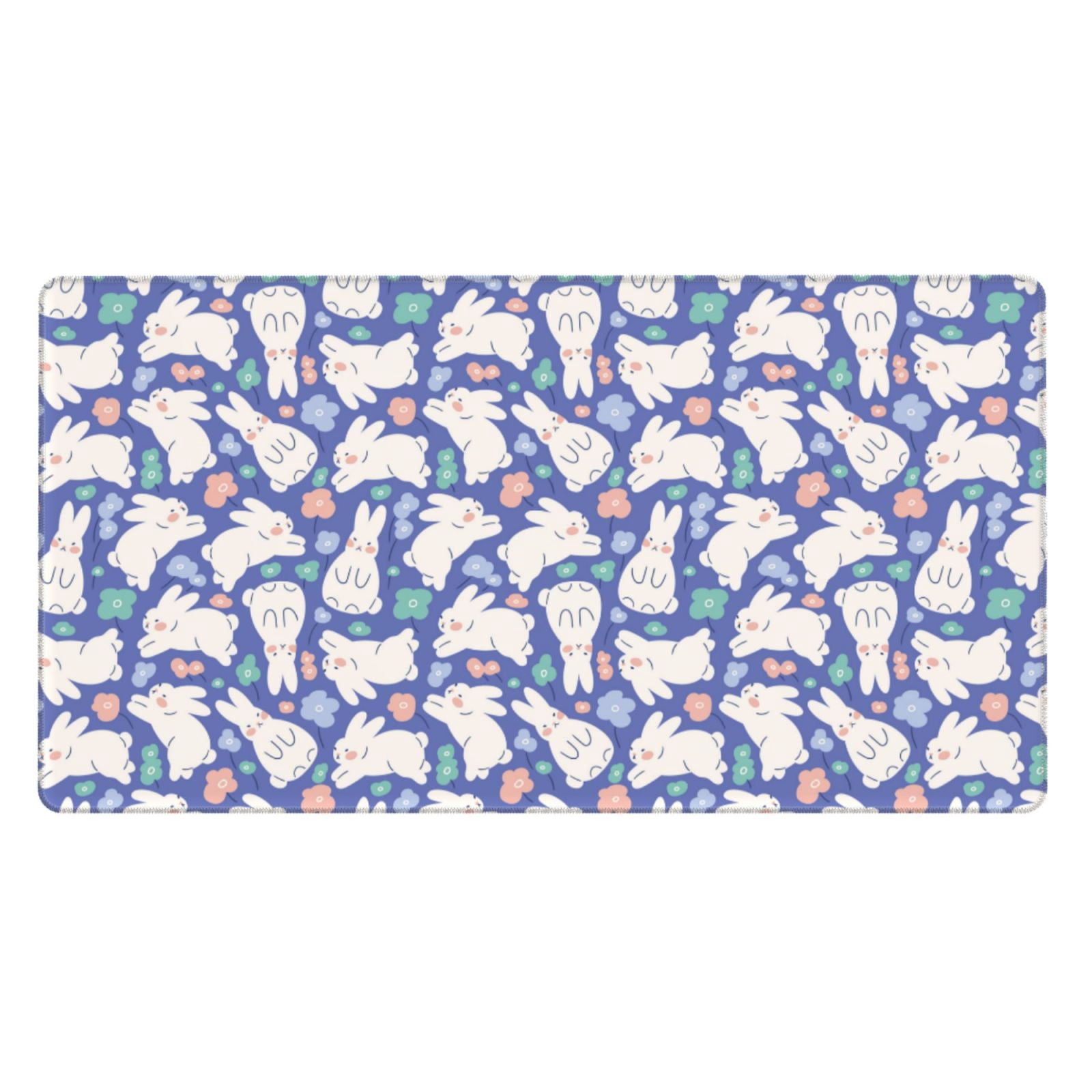 Jgfou Cute White Rabbit Style Large Gaming Mouse Pad Desk Mat Long Non ...