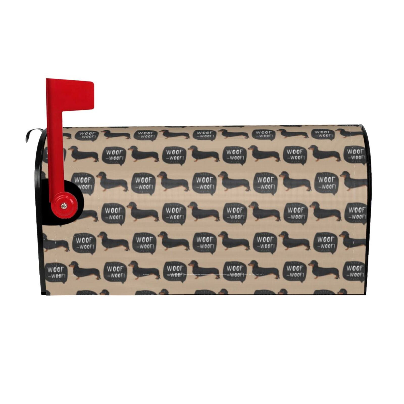 Jgfou Dachshund Dog Woof Mailbox Covers Magnetic 25.5x21 in Mailbox ...