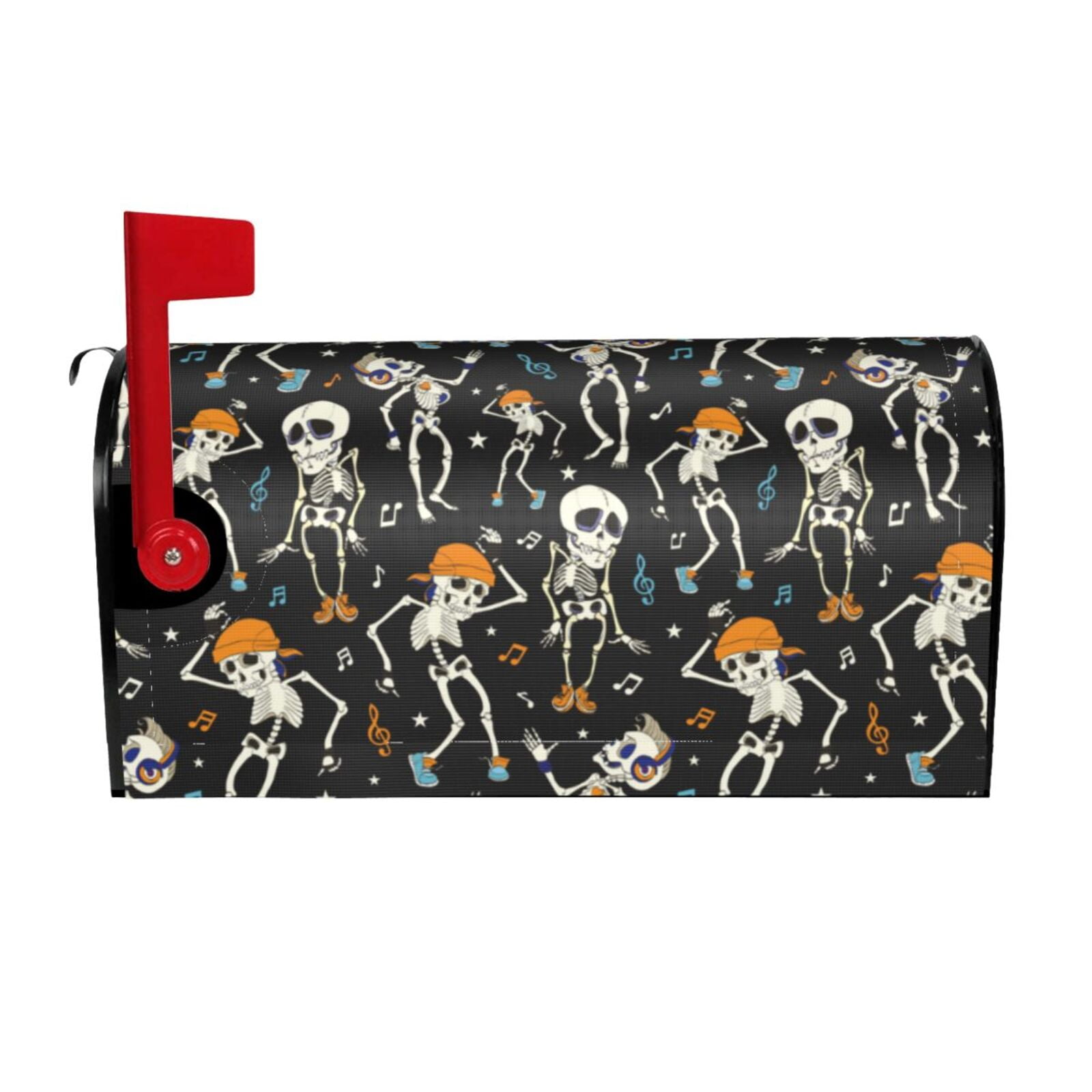 Jgfou Dancing Skeleton Party Mailbox Covers Magnetic 21x18 in Mailbox ...