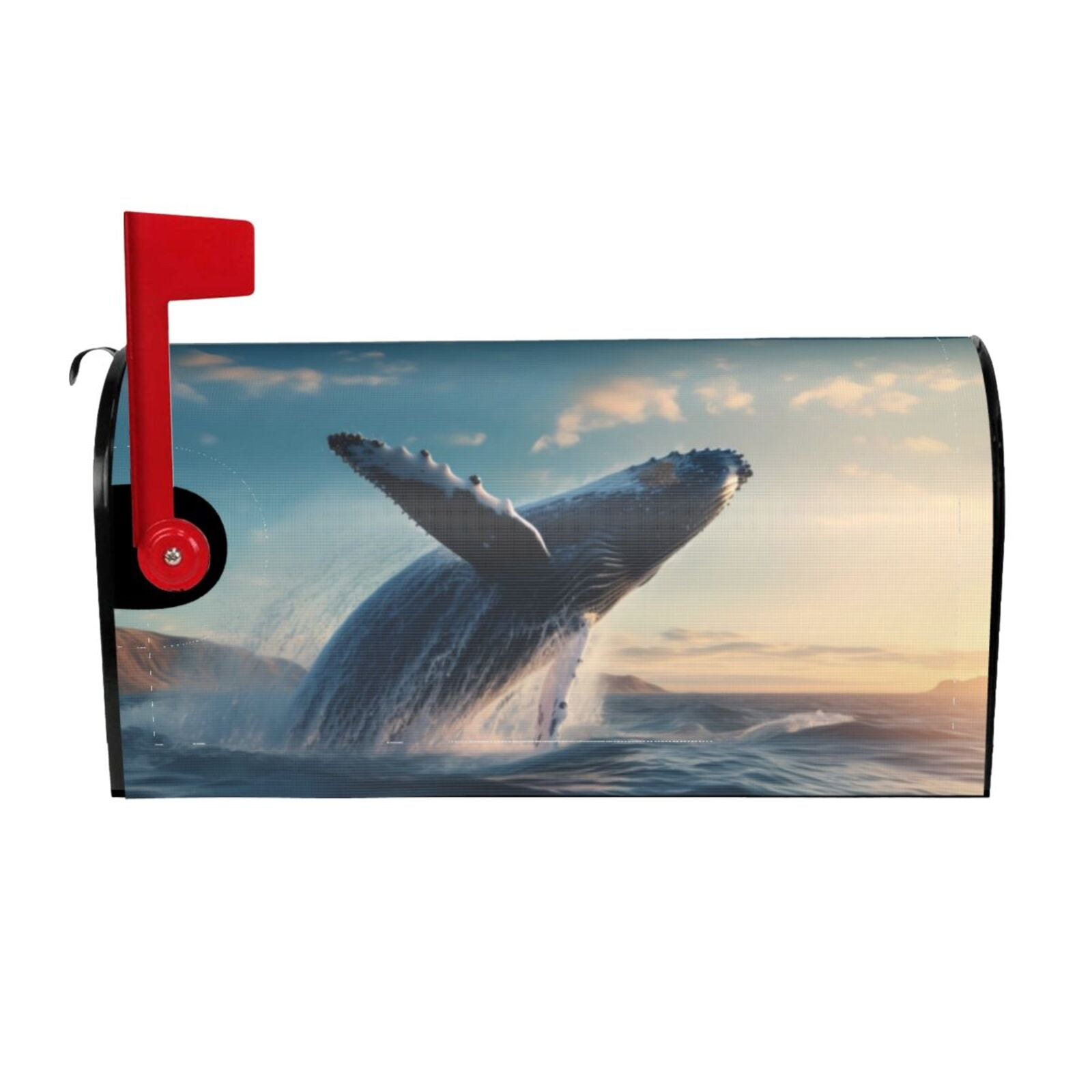Jgfou Dancing Whale Mailbox Covers Magnetic Mailbox Wraps Post Letter ...