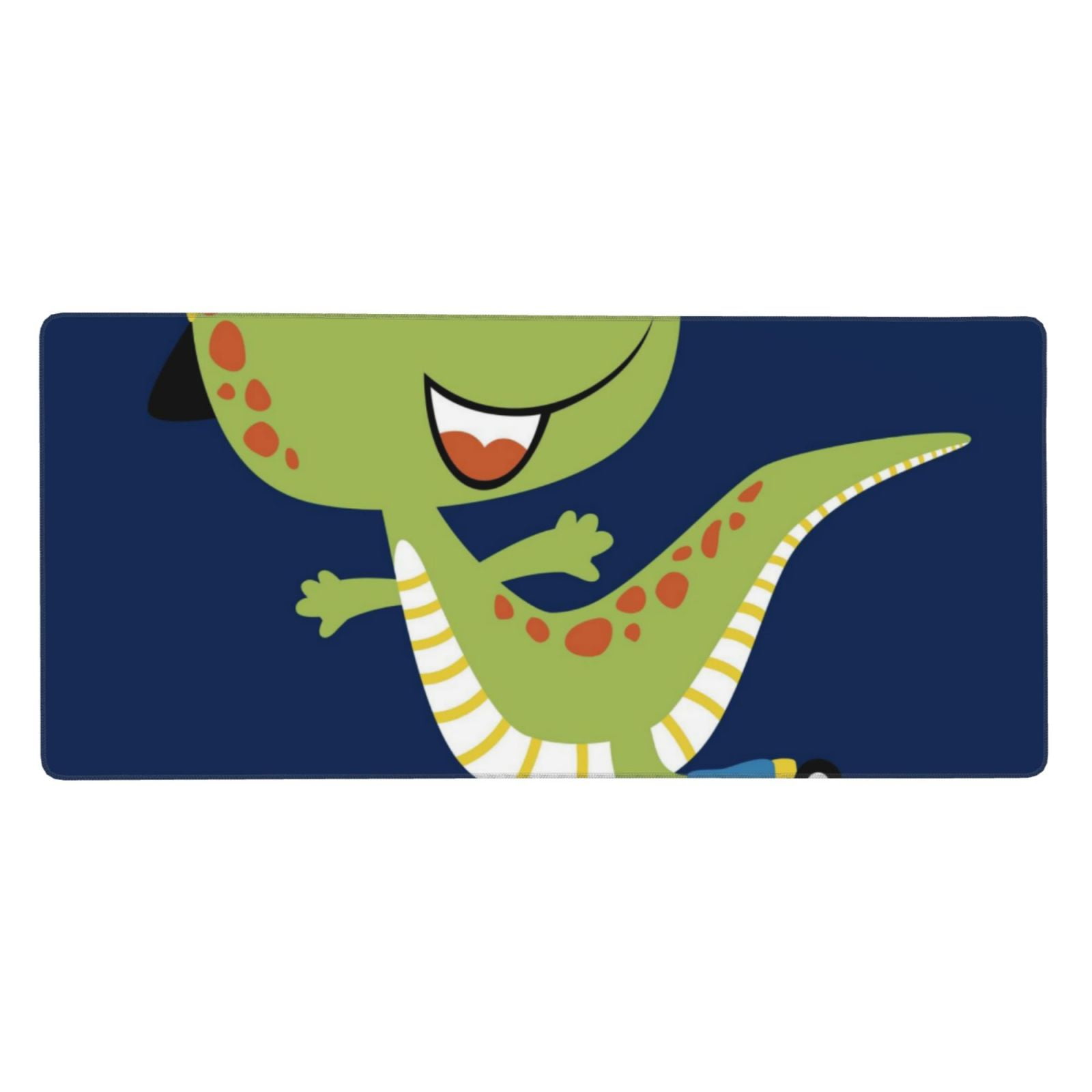 Jgfou Dino Playing Roller Skate Pattern 16x35.5in in Large Gaming Mouse ...