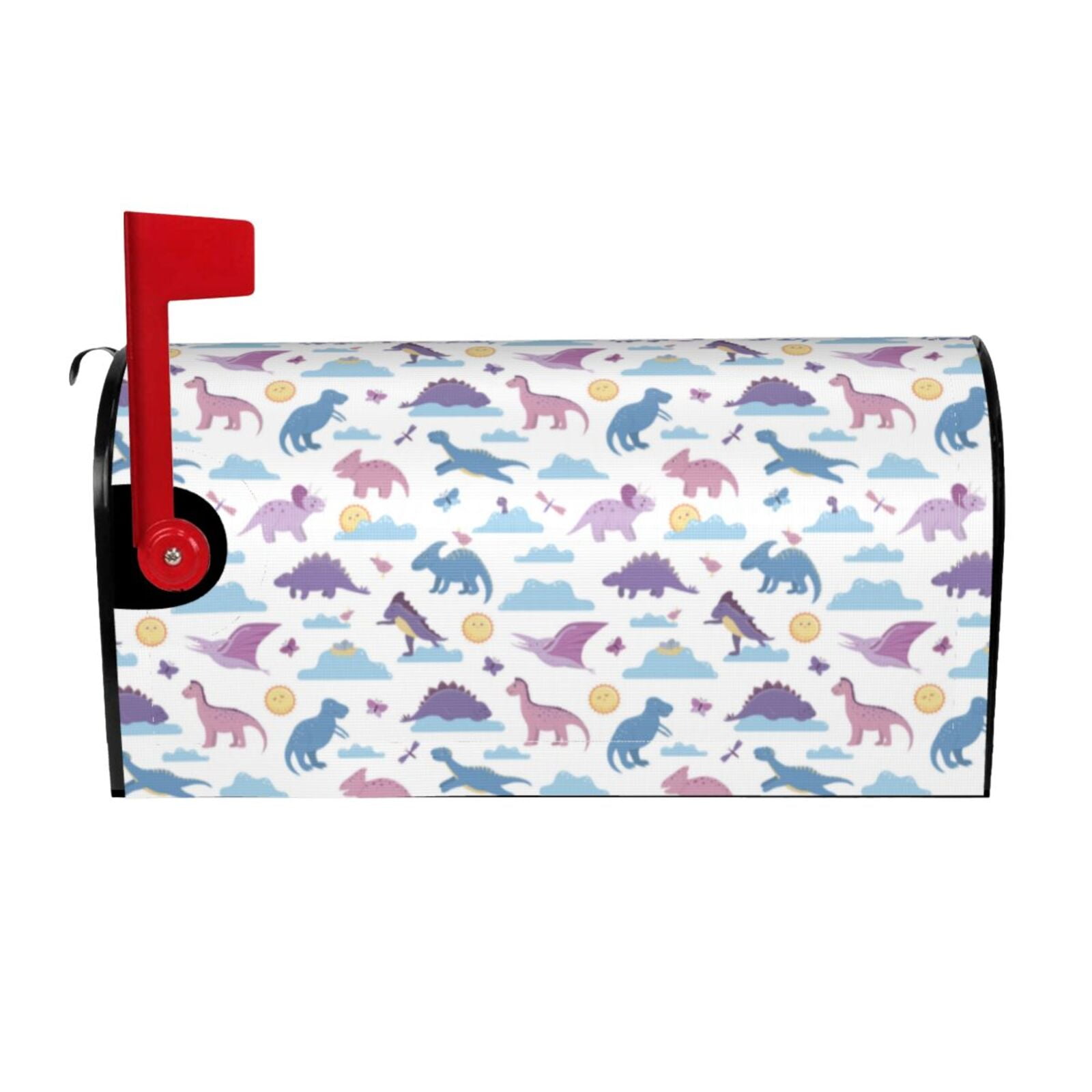 Jgfou Dinosaur Mailbox Covers Magnetic 21x18 in Mailbox Wraps Post ...
