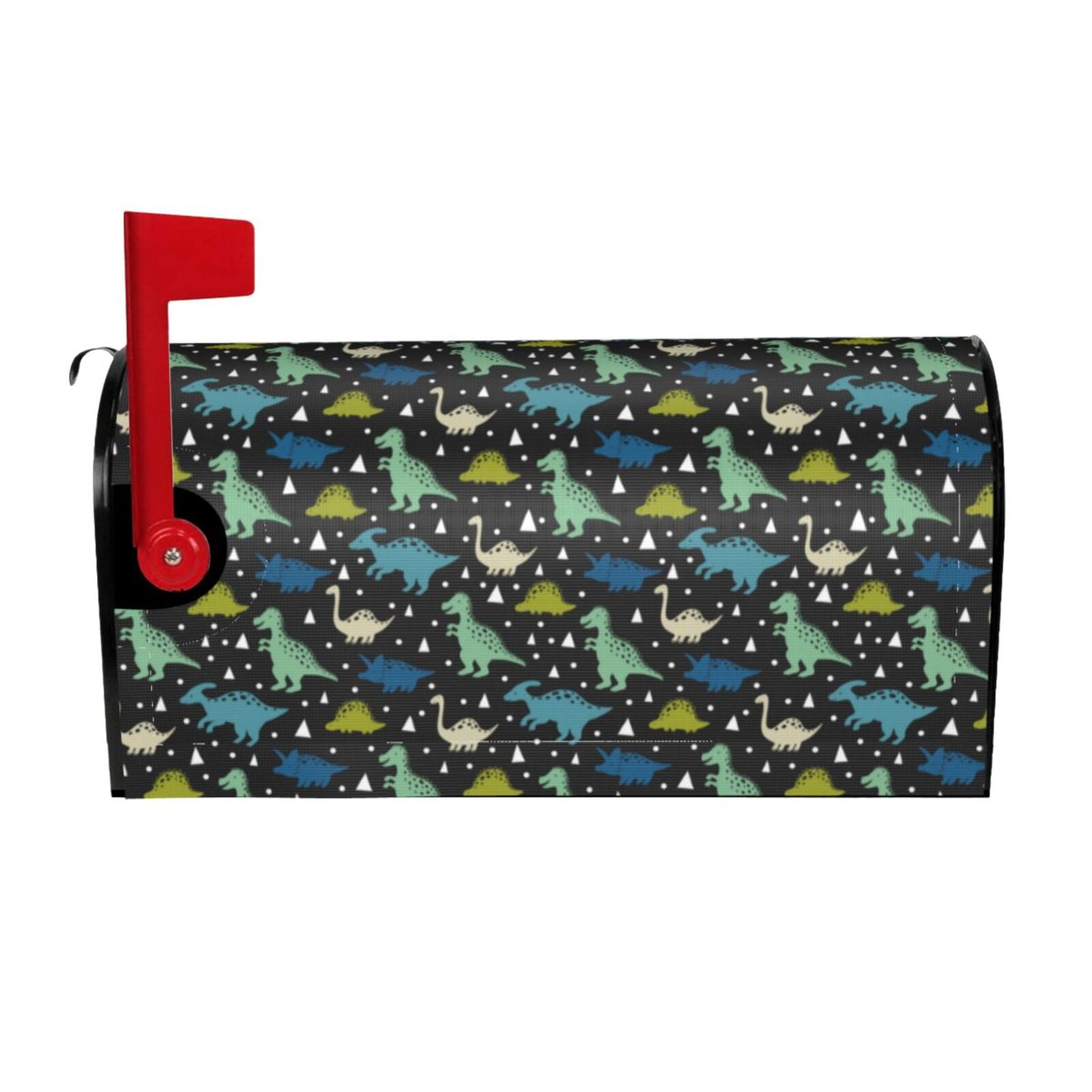 Jgfou Dinosaur Mailbox Covers Magnetic 21x18 in Mailbox Wraps Post ...