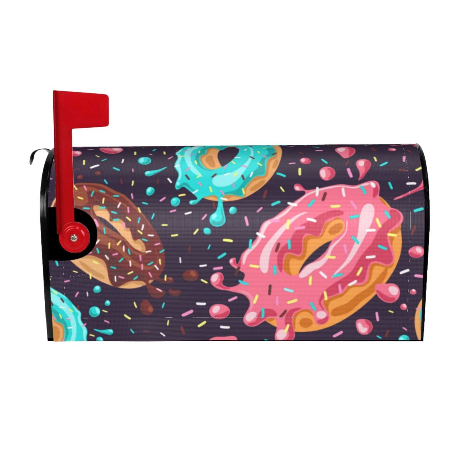 Jgfou Donuts1 Mailbox Covers Magnetic 25.5x21 in Mailbox Wraps Post ...