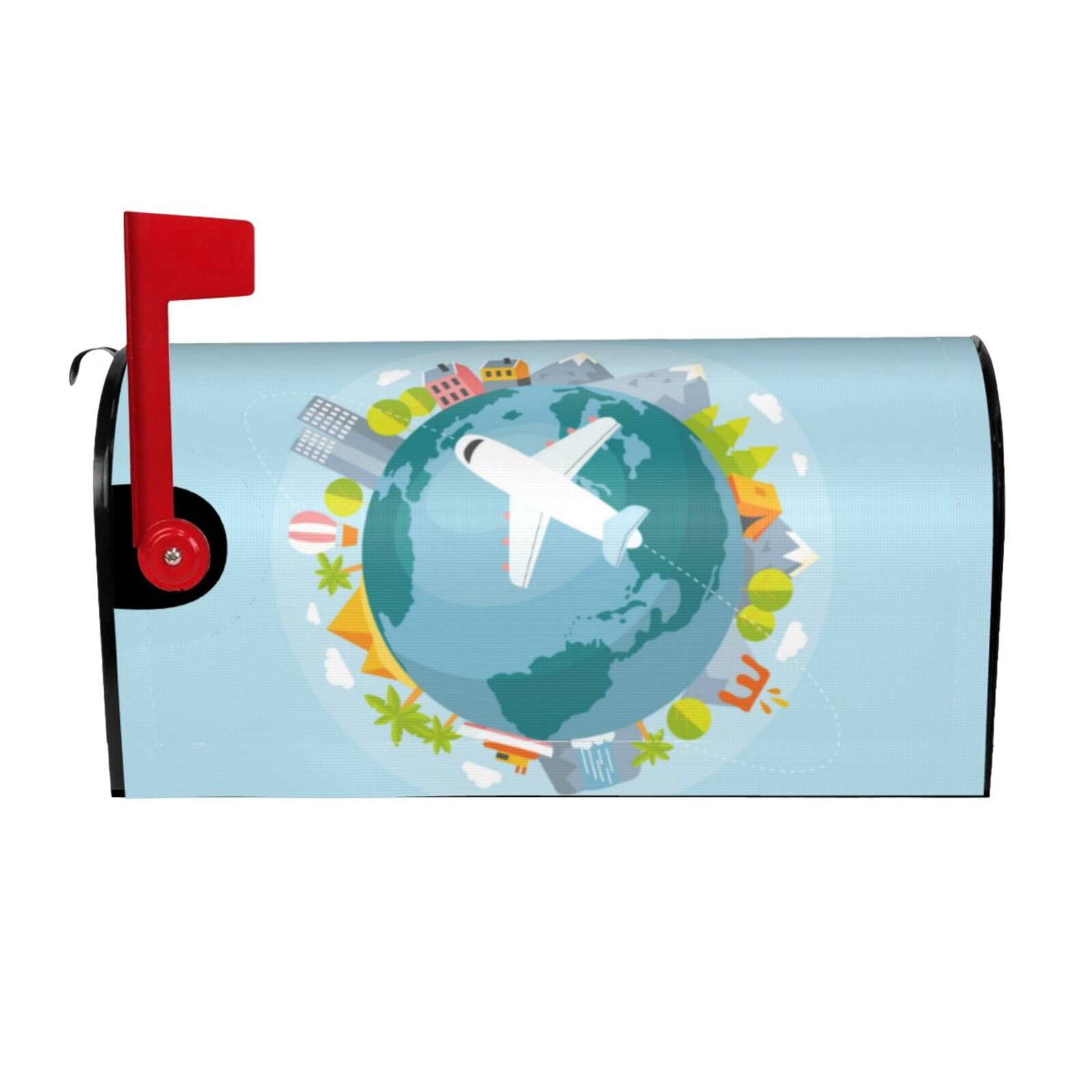 Jgfou Dreaming Travel Mailbox Covers Magnetic 21x18 in Mailbox Wraps ...