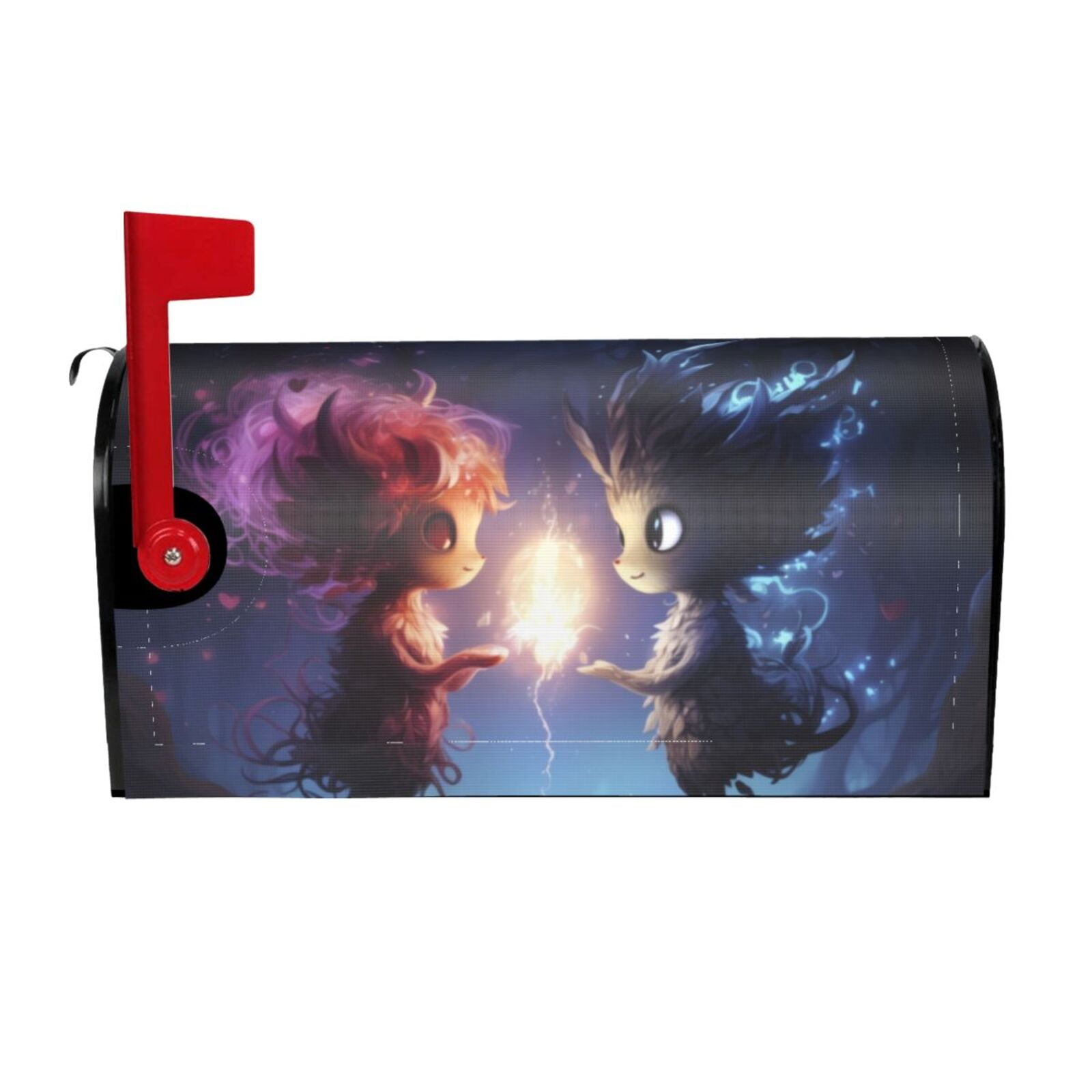 Jgfou Dreamy Forest Elf Mailbox Covers Magnetic 21x18 in Mailbox Wraps ...