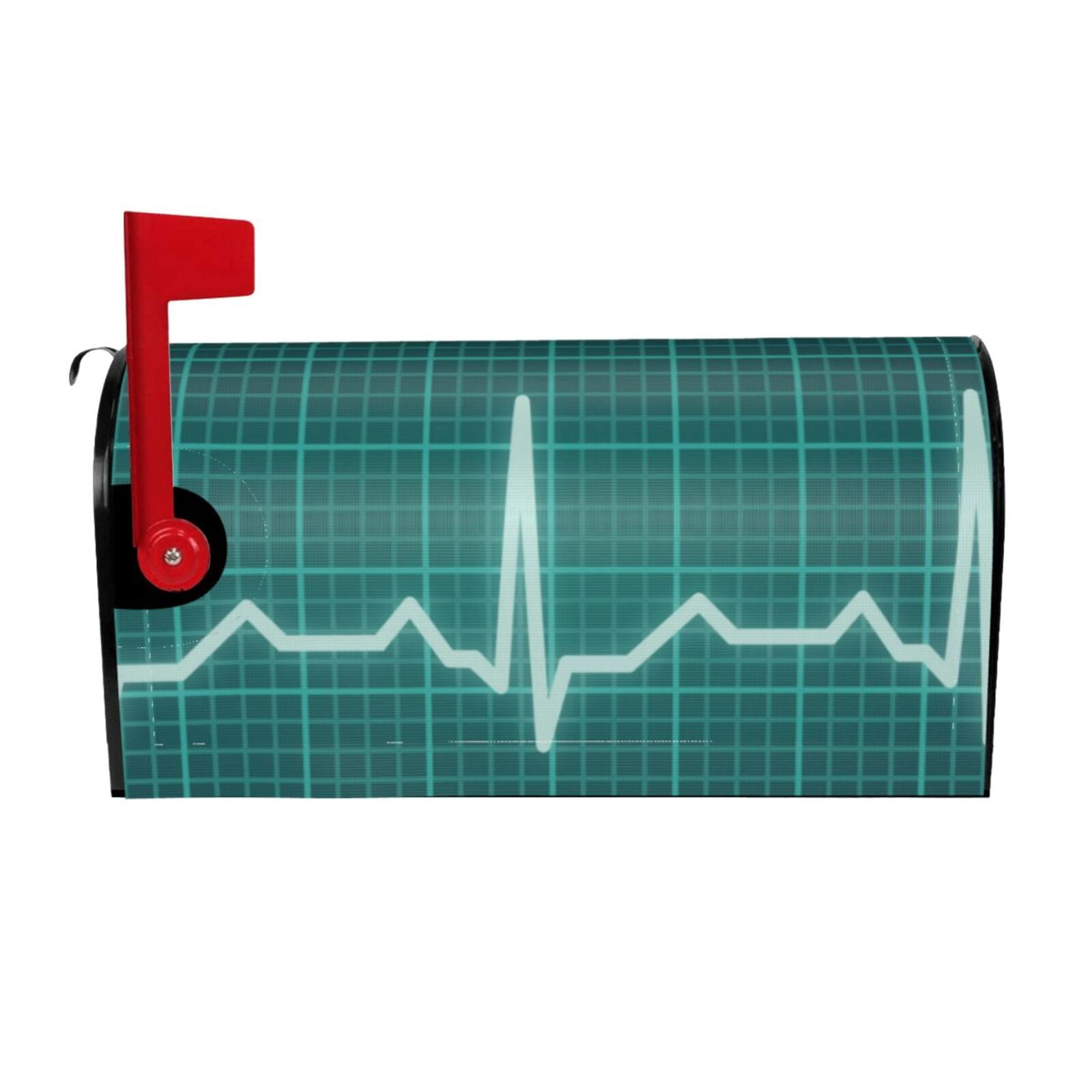 Jgfou ECG Wave Mailbox Covers Magnetic 21x18 in Mailbox Wraps Post ...