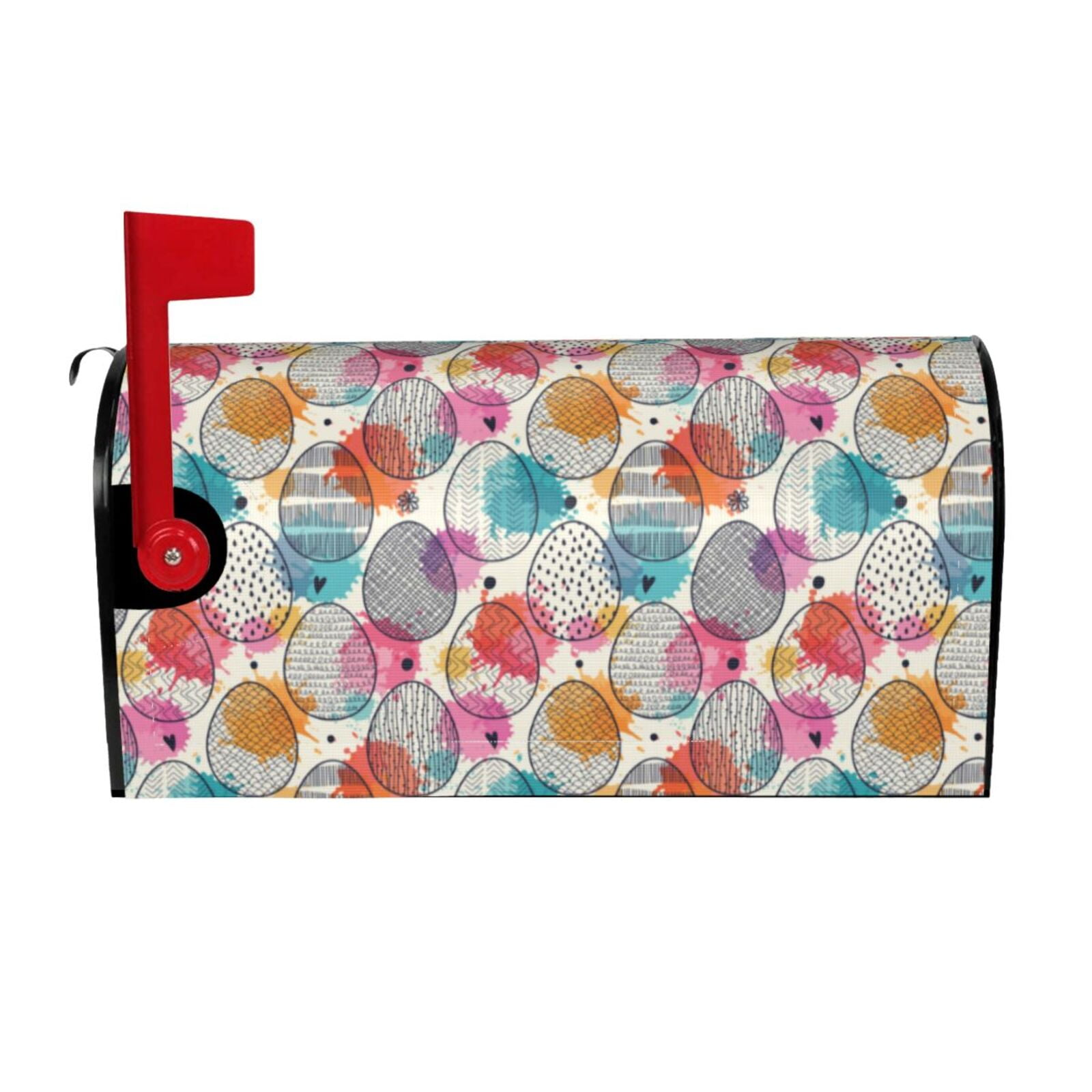 Jgfou Easter Egg Mailbox Covers Magnetic 21x18 in Mailbox Wraps Post ...