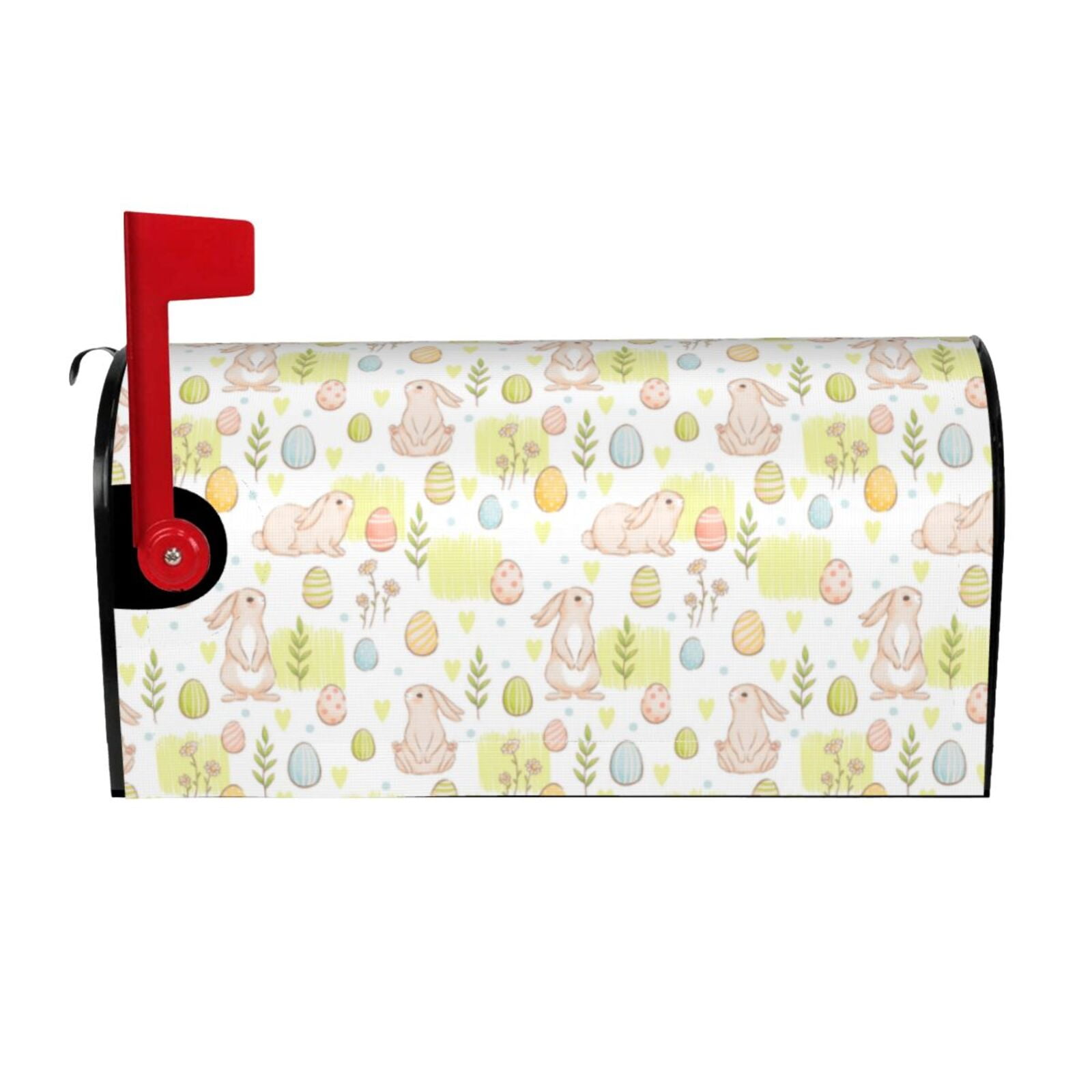 Jgfou Easter Rabbit Mailbox Covers Magnetic Mailbox Wraps Post Letter ...