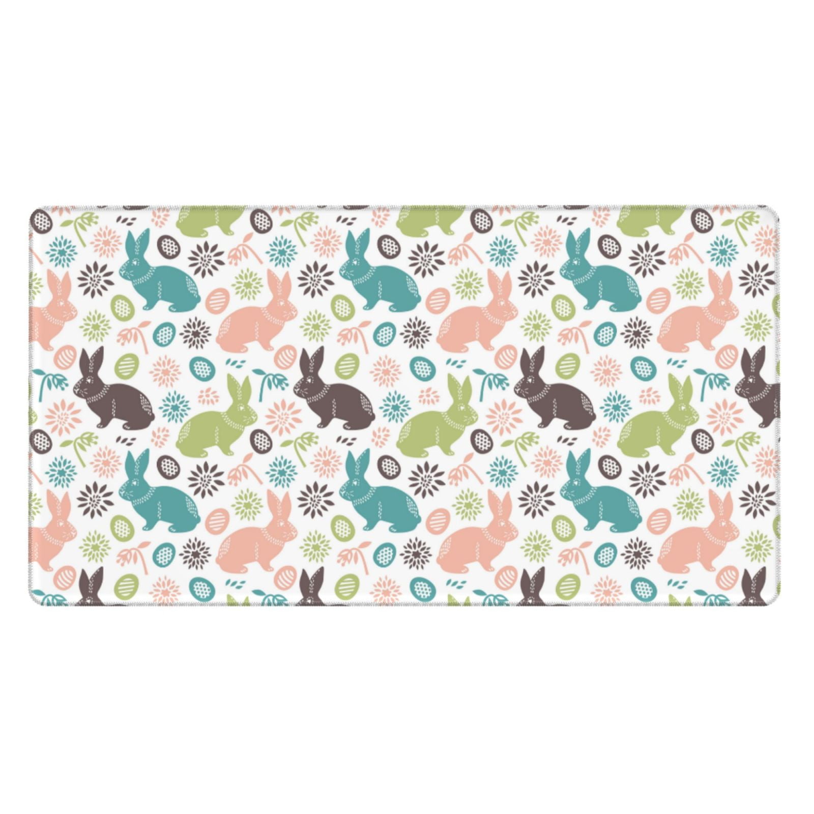 Jgfou Easter Rabbit Style Large Gaming Mouse Pad Desk Mat Long Non-Slip ...